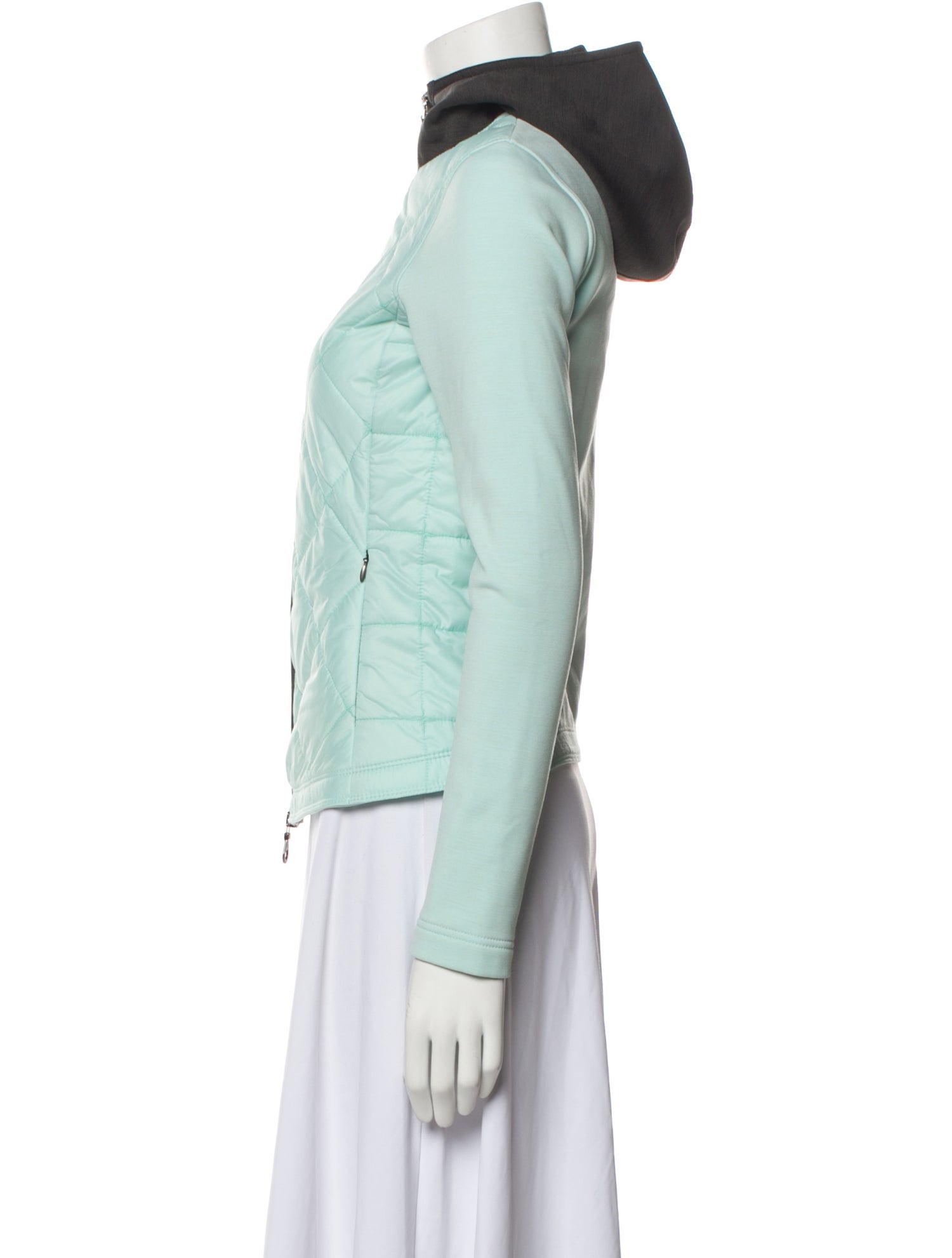 Hyein Seo Colorblock Pattern Bomber Jacket - Blue Jackets, Clothing - WHYSE20506 | The RealReal