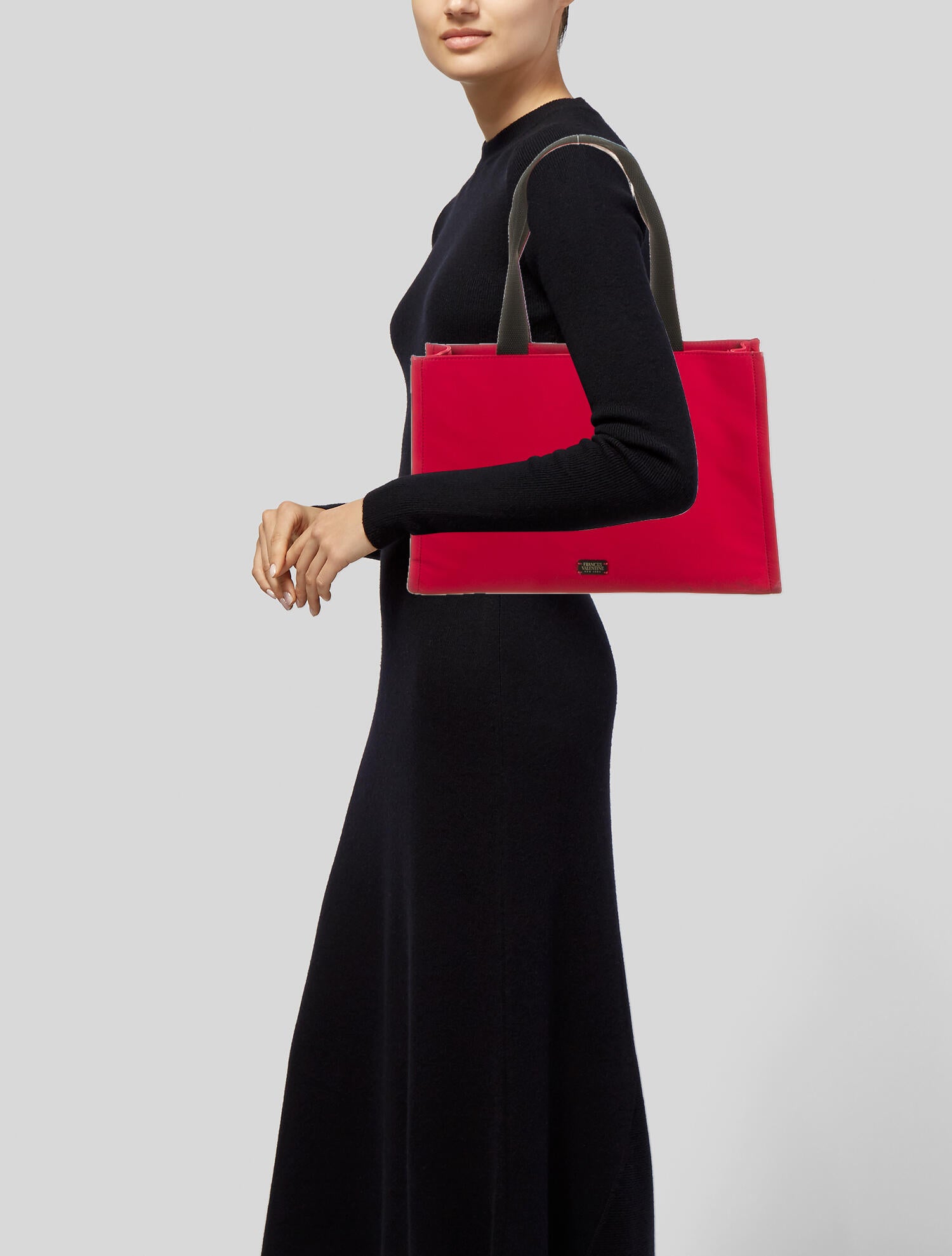 Frances Valentine Leather-Trimmed Nylon Shoulder Bag - Red Shoulder ...