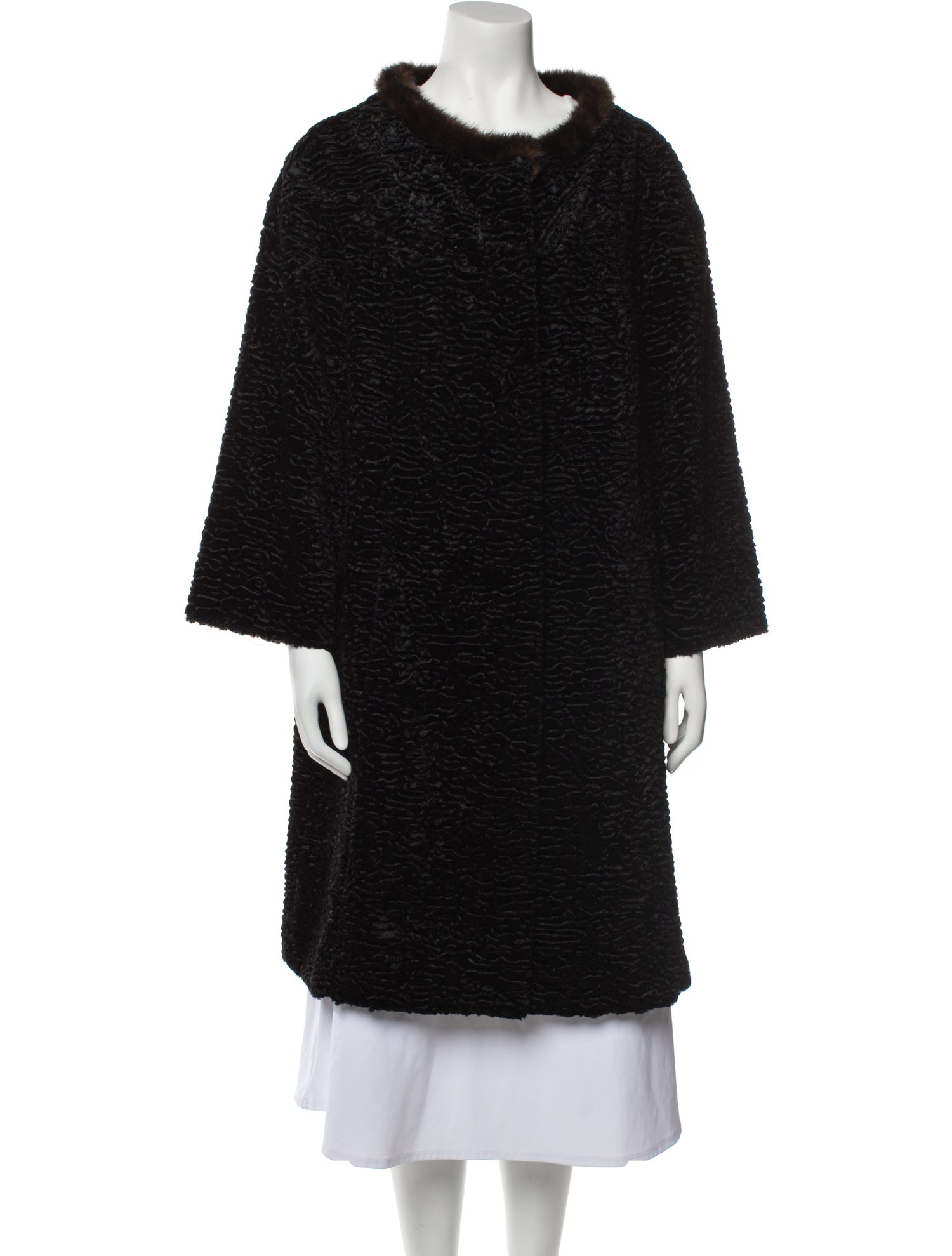 Frances Valentine Faux Fur Coat - Black Coats, Clothing - WFRAV26174 ...