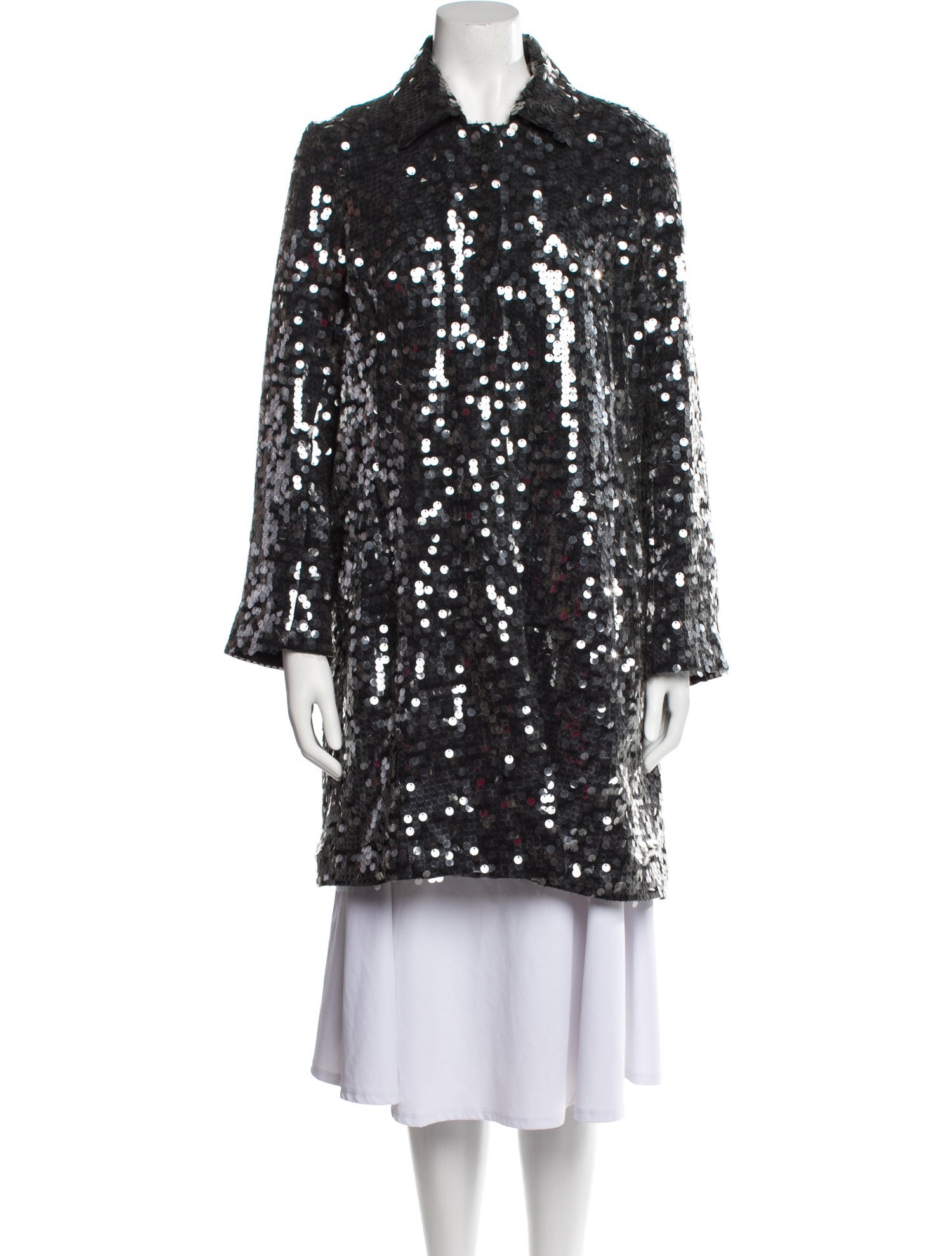 Frances Valentine Printed Coat - Black Coats, Clothing - WFRAV27300 ...