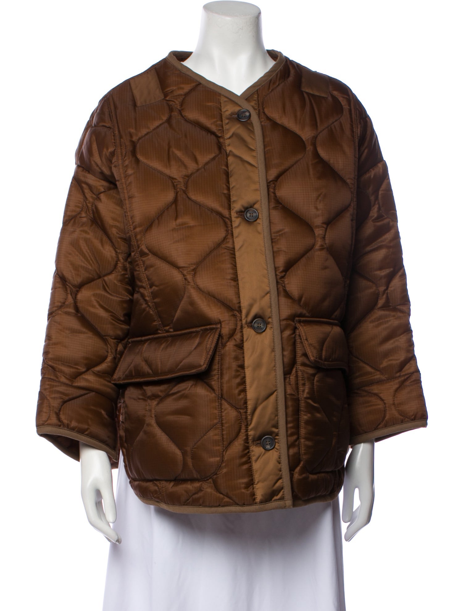 The Frankie Shop Utility Jacket - Brown Jackets, Clothing - WFSOP27101 ...
