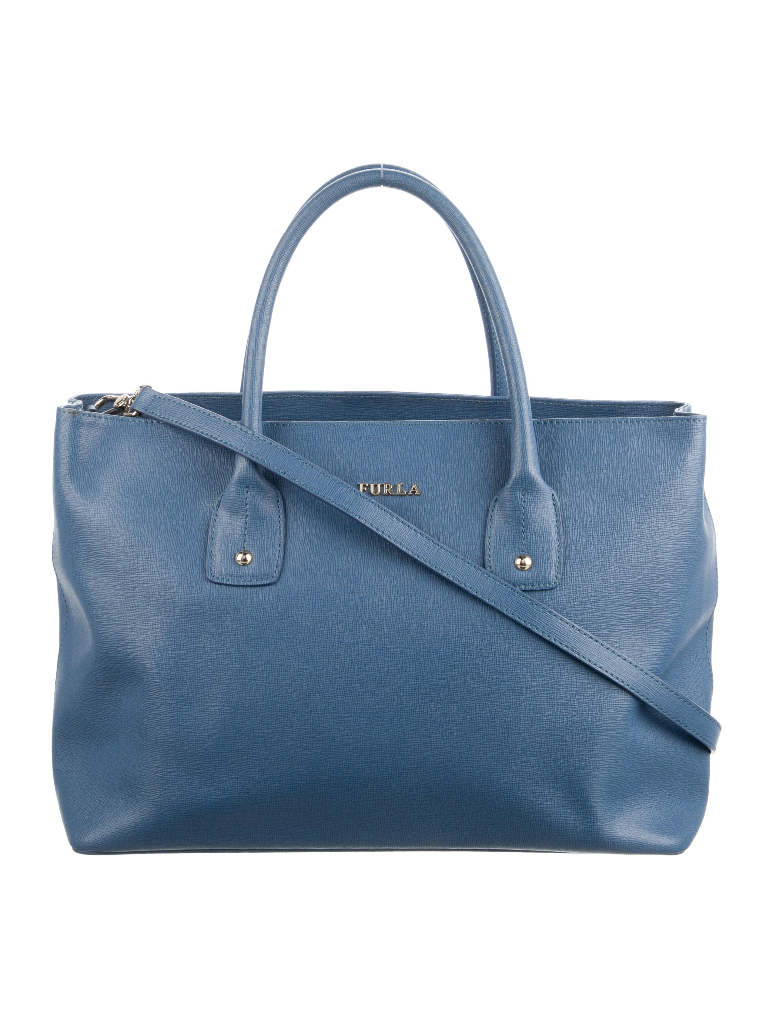 Furla Coated Canvas Tote - Blue Totes, Handbags - WFU28348 | The RealReal