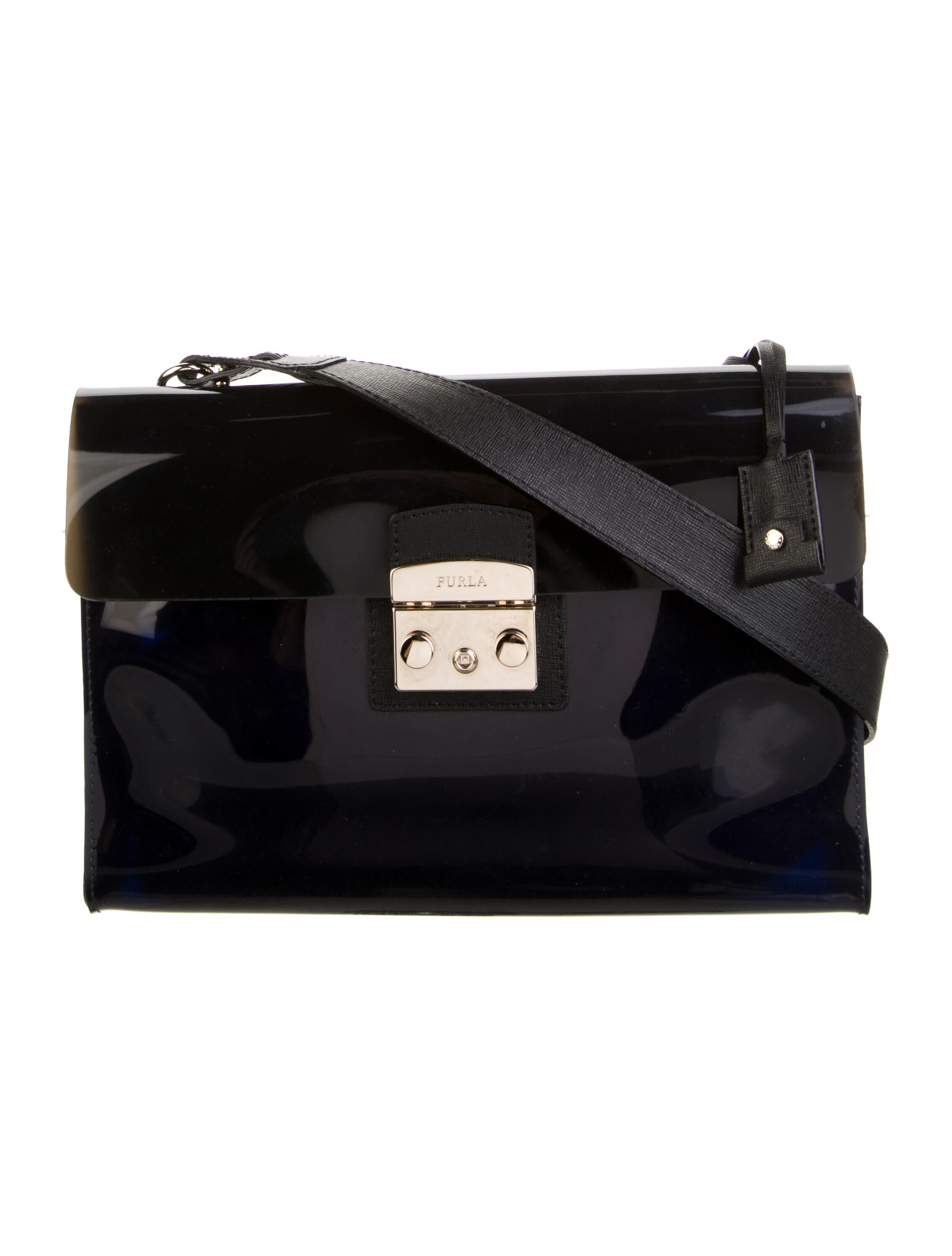 Furla PVC Leather-Trimmed Crossbody Bag - Blue Crossbody Bags, Handbags - WFU30100 | The RealReal