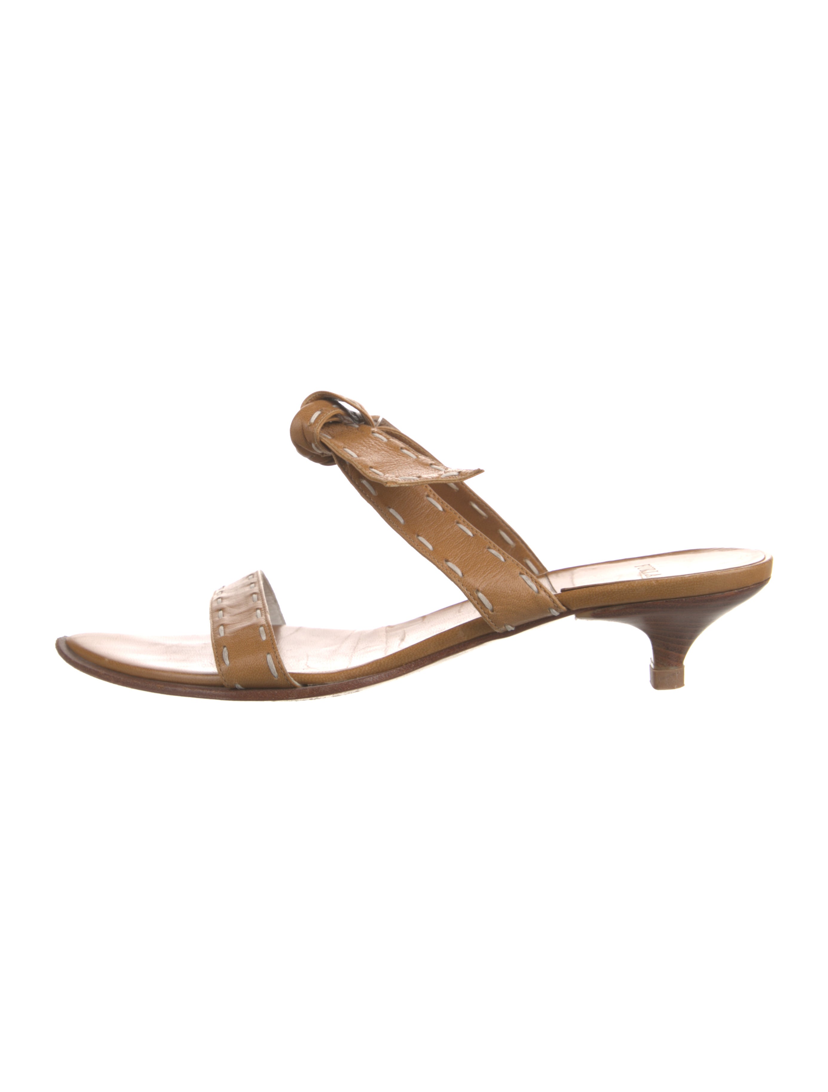 Furla Leather Slides - Neutrals Sandals, Shoes - WFU31395 | The RealReal