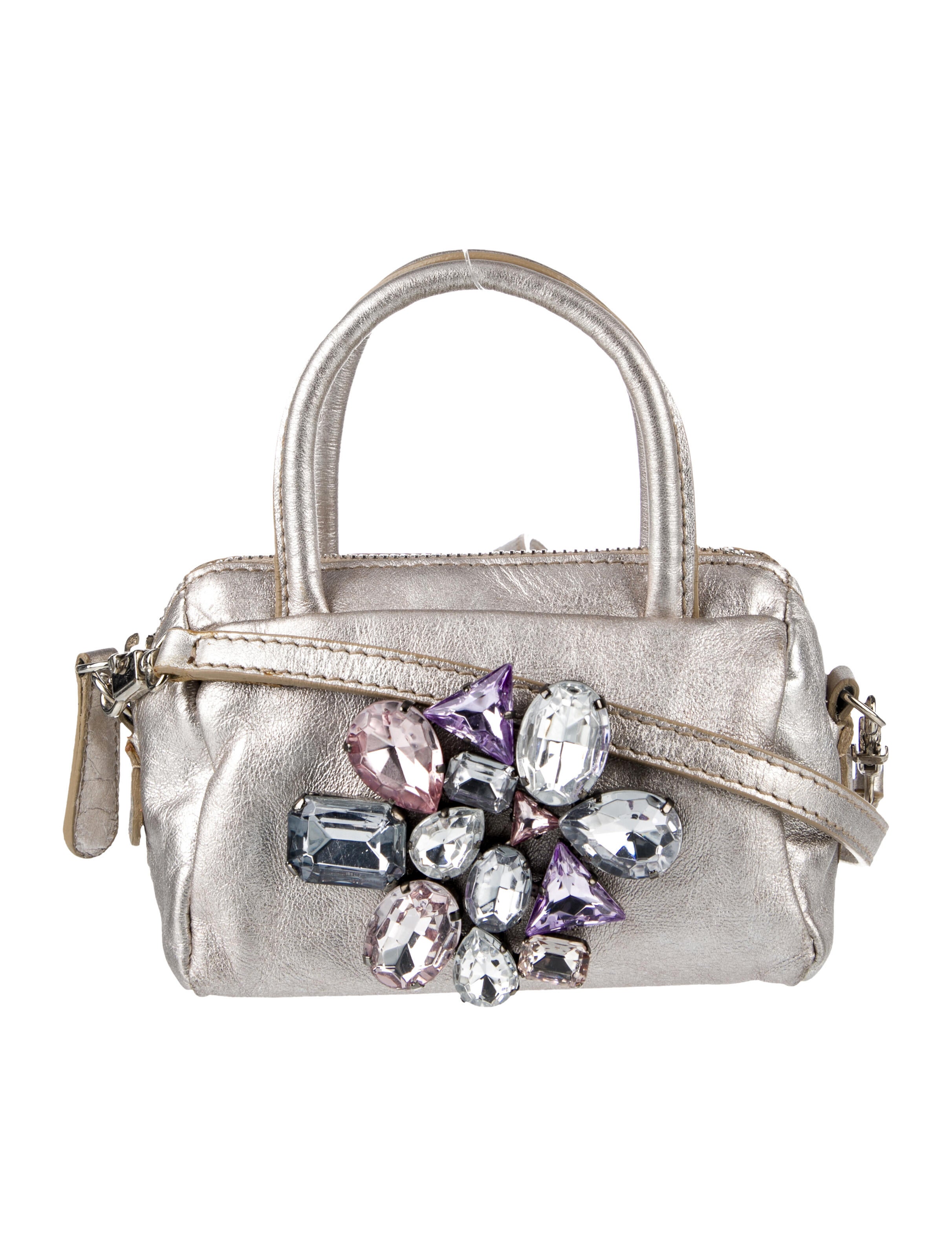 Furla Embellished Leather Evening Bag - Metallic Evening Bags, Handbags ...