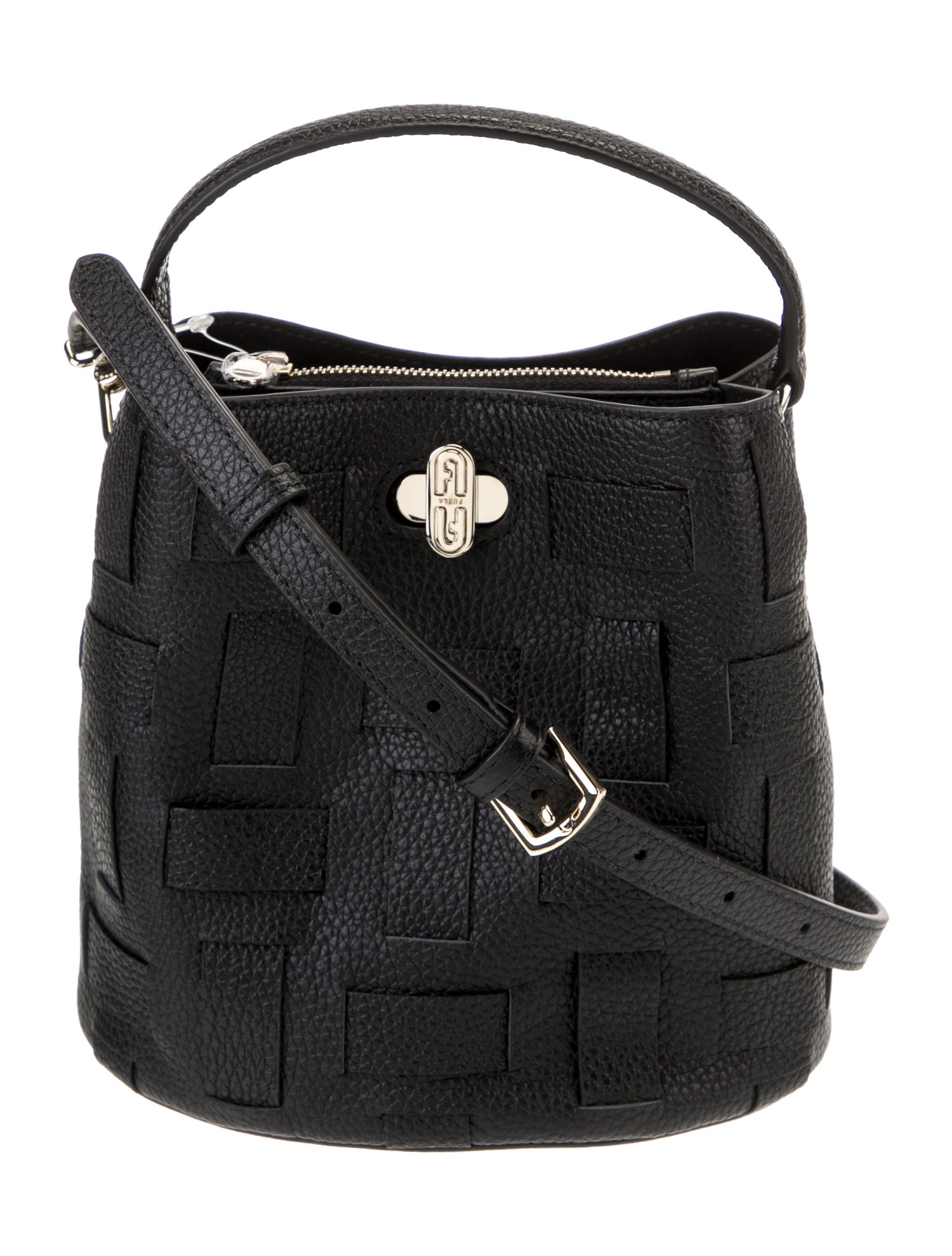 Furla Leather Bucket Bag - Black Bucket Bags, Handbags - WFU35574 | The ...
