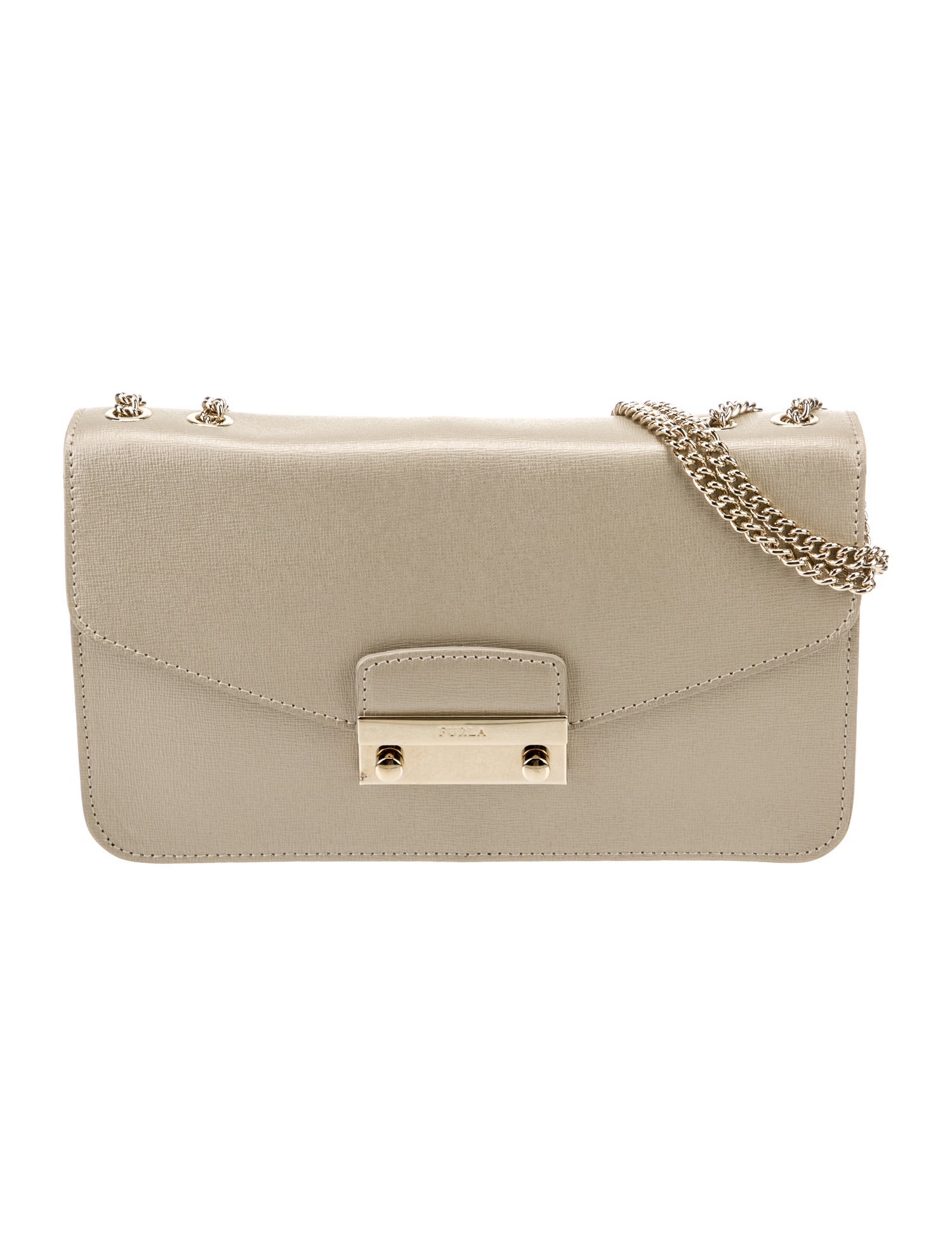 Furla Saffiano Leather Shoulder Bag - Neutrals Shoulder Bags, Handbags ...