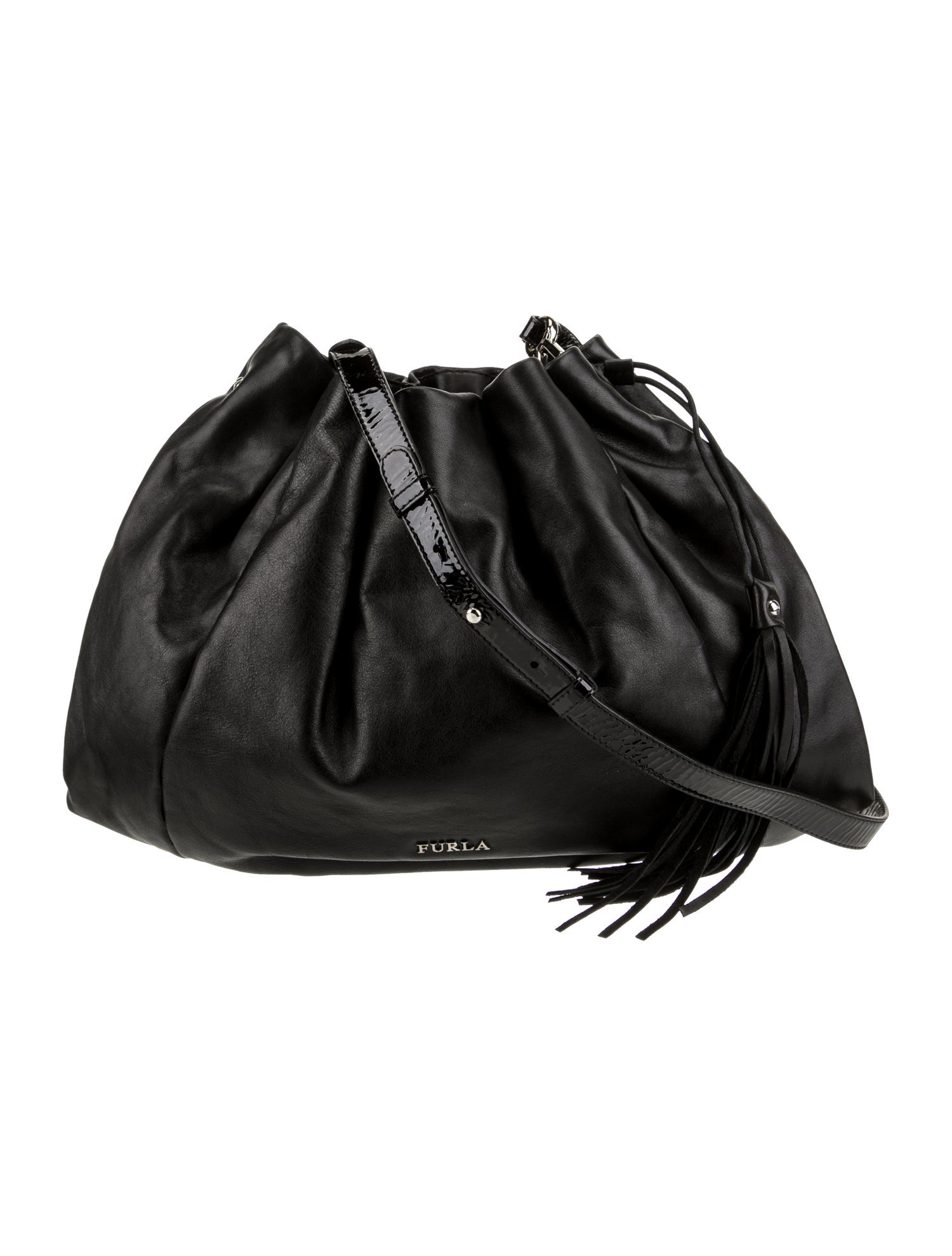 Furla Leather Bucket Bag - Black Crossbody Bags, Handbags - WFU36739 ...