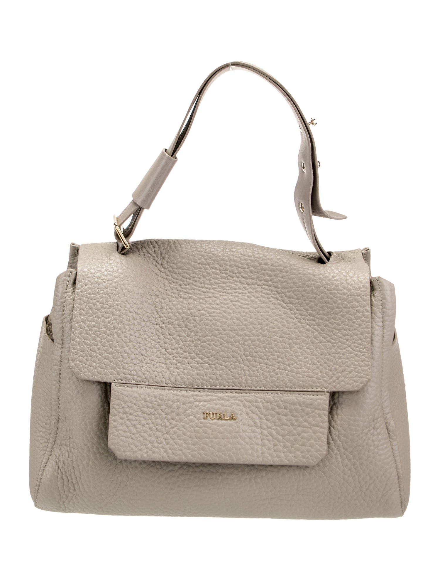 Furla Leather Top Handle Bag - Grey Handle Bags, Handbags - WFU36920 ...