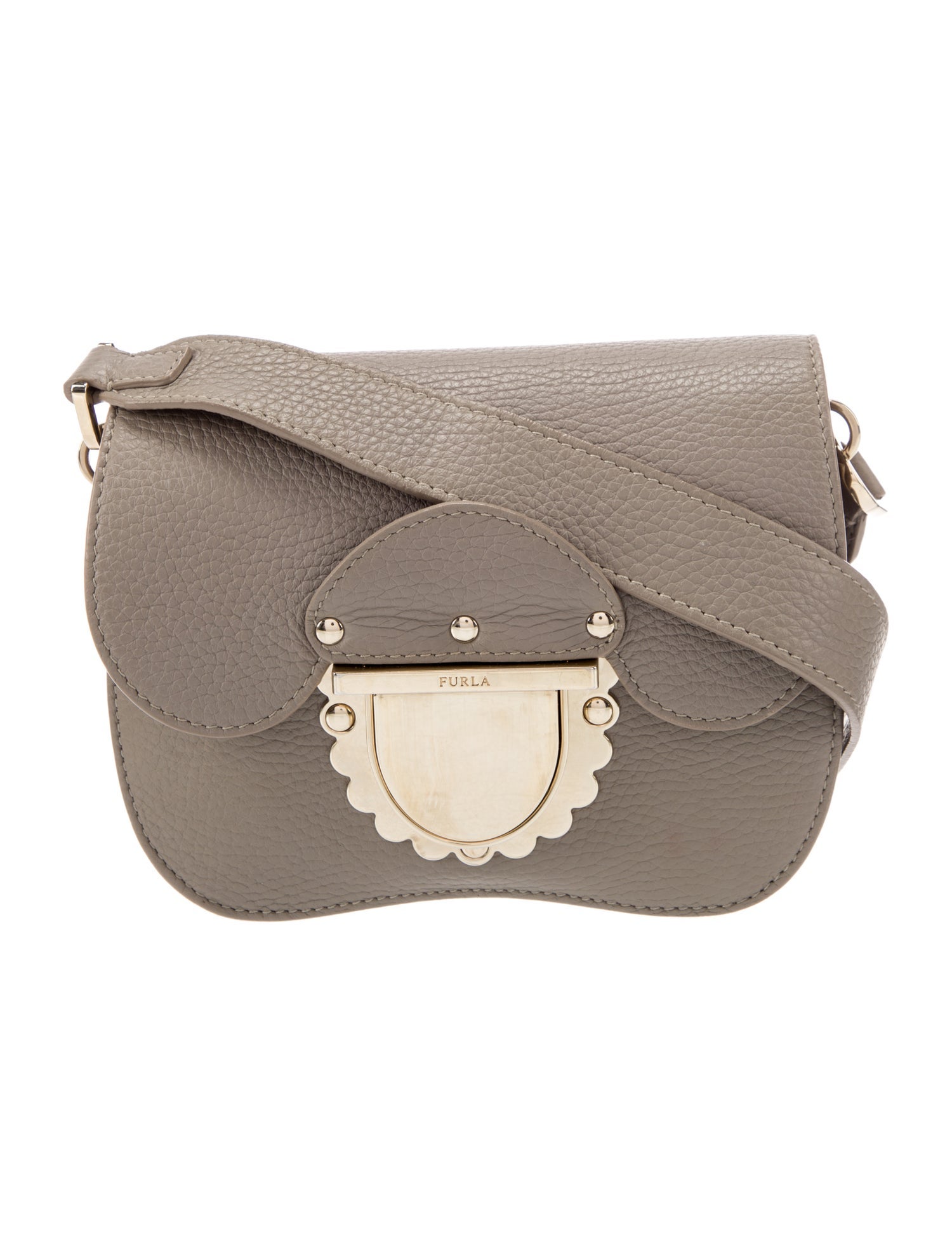 Furla Leather Crossbody Bag - Grey Crossbody Bags, Handbags - WFU37509 ...