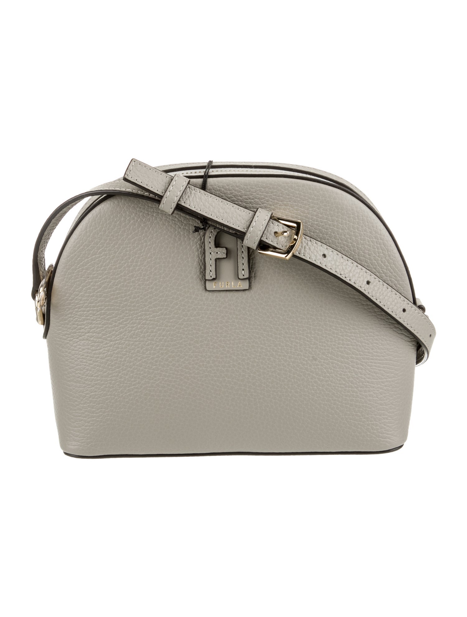 Furla Leather Crossbody Bag w/ Tags - Grey Crossbody Bags, Handbags ...