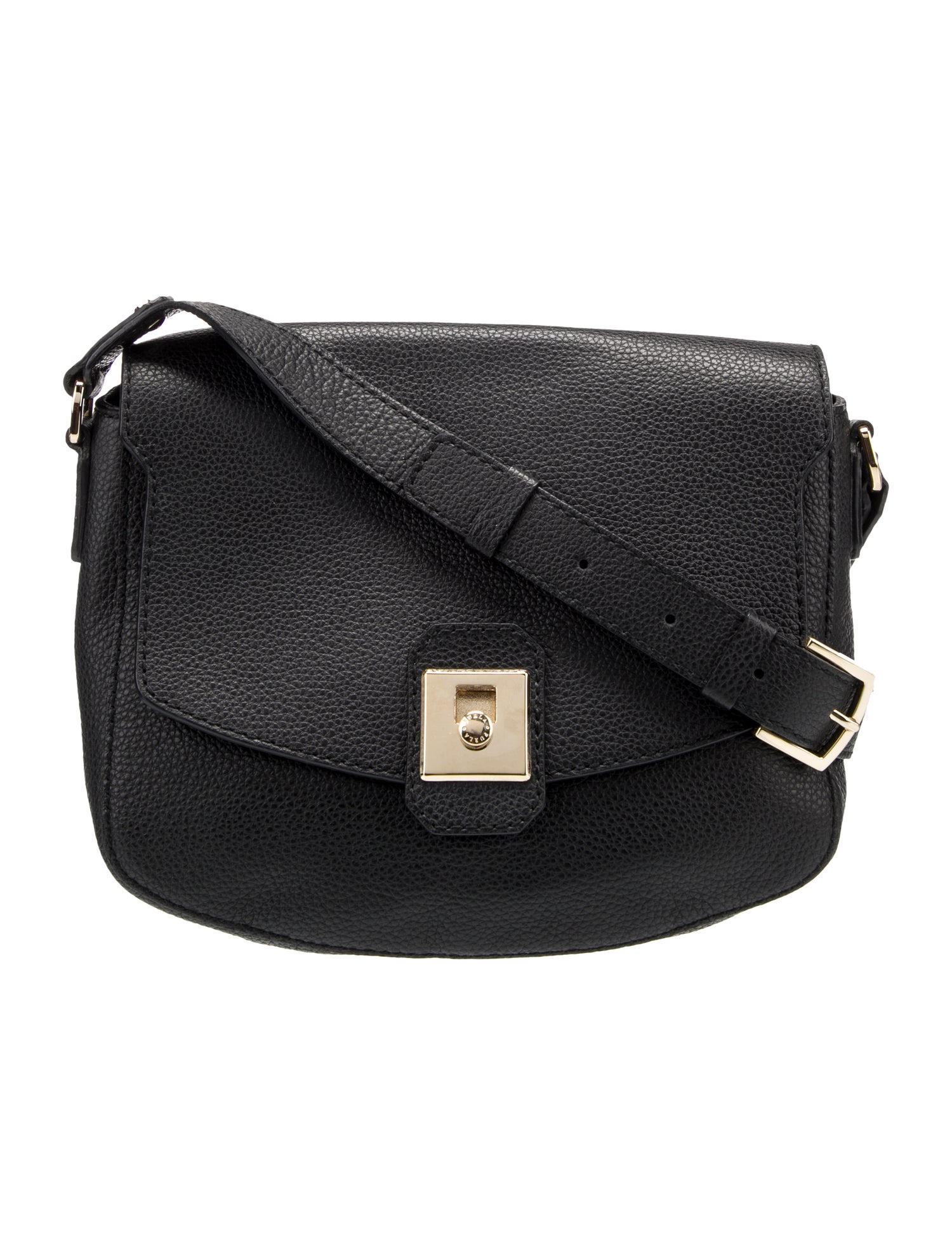 Furla Leather Messenger Bag - Black Crossbody Bags, Handbags - WFU38665 ...