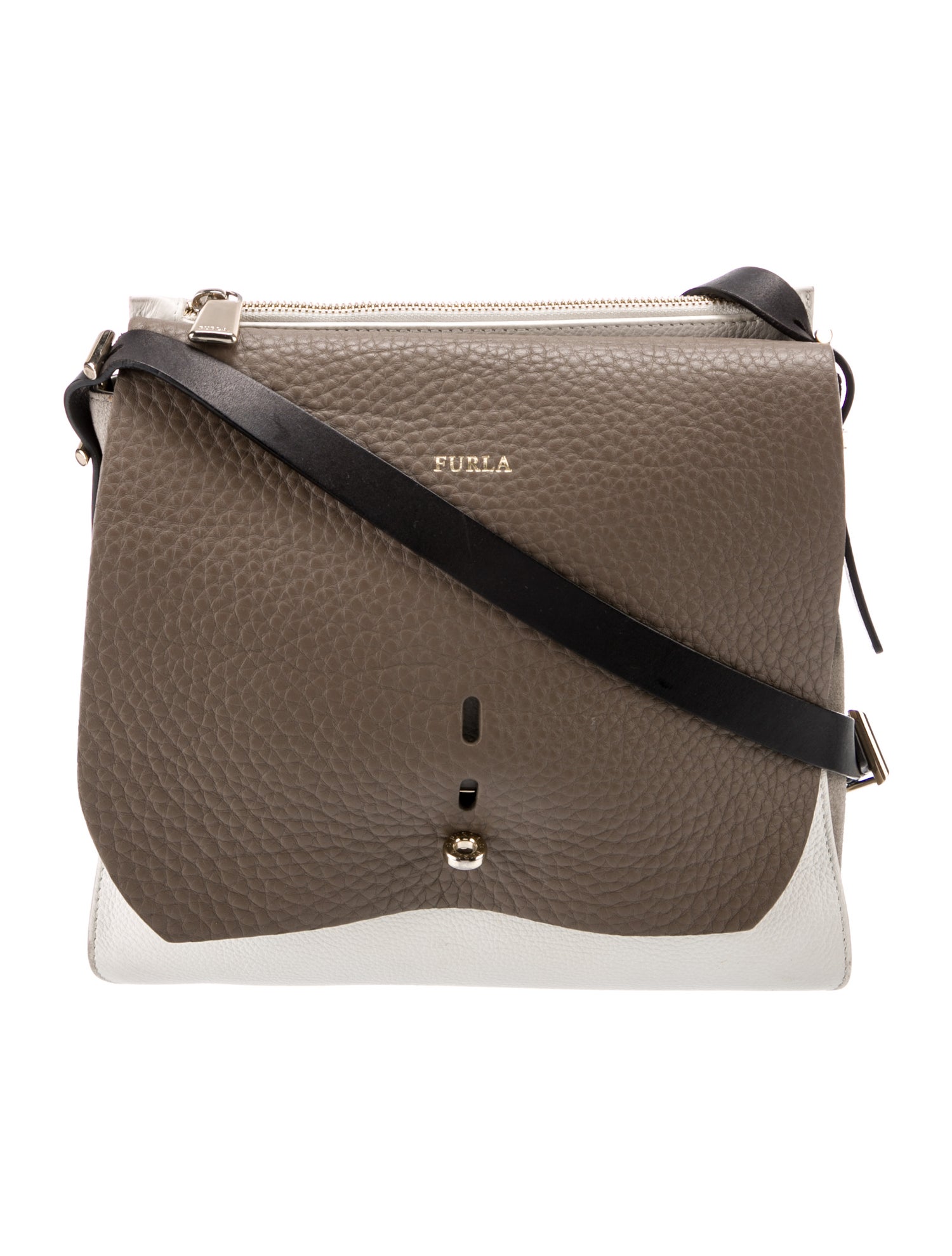 Furla Leather Messenger Bag - Brown Crossbody Bags, Handbags - WFU38876 ...