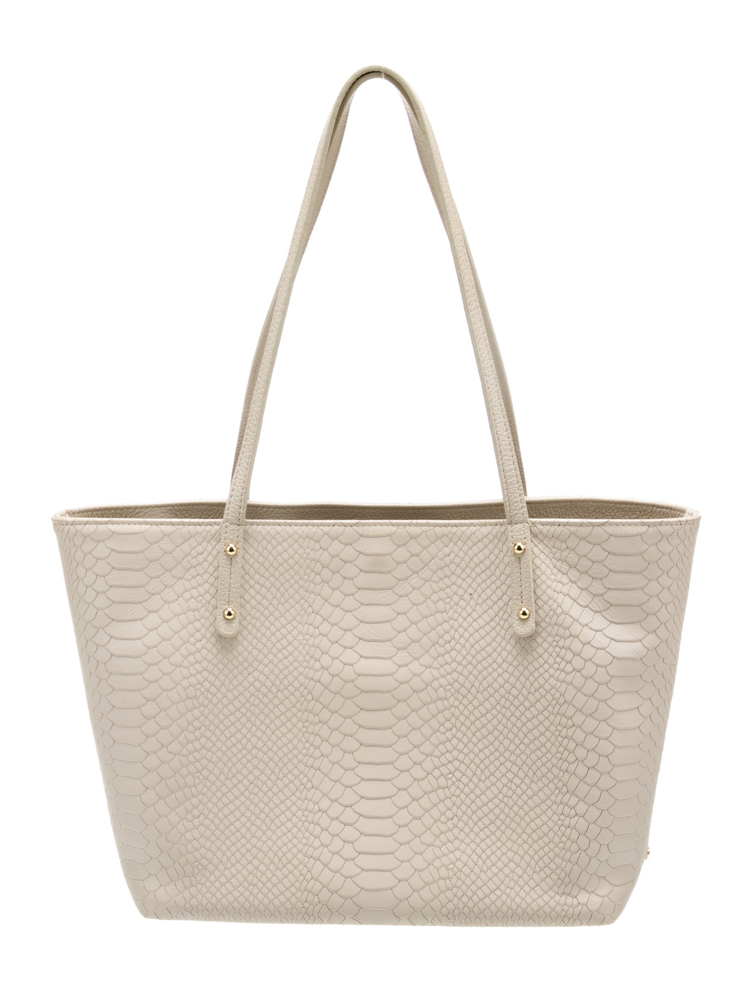 Gigi Embossed Python Leather Shoulder Bag - Neutrals Shoulder Bags ...