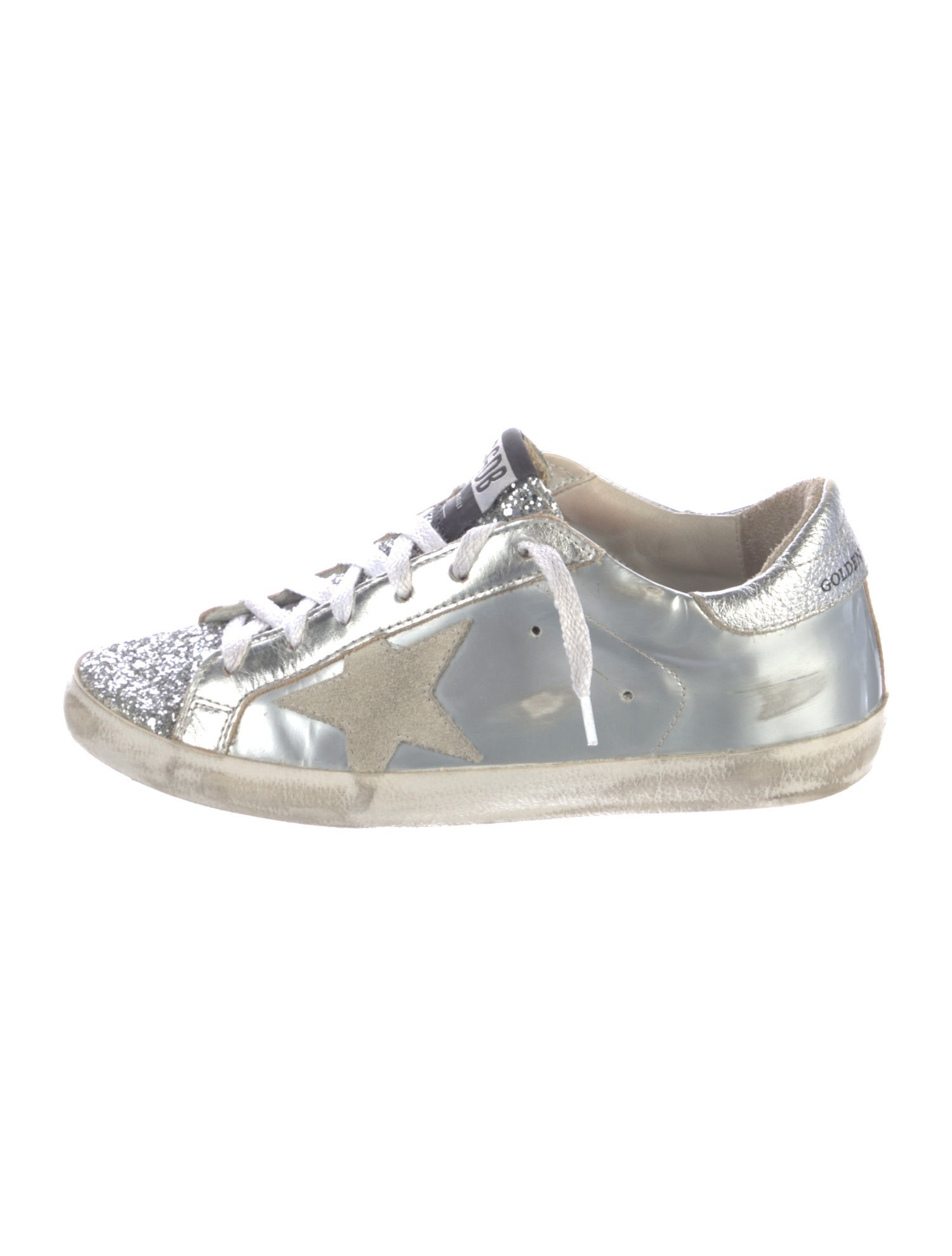 Golden Goose Patent Leather Glitter Accents Sneakers - Metallic ...