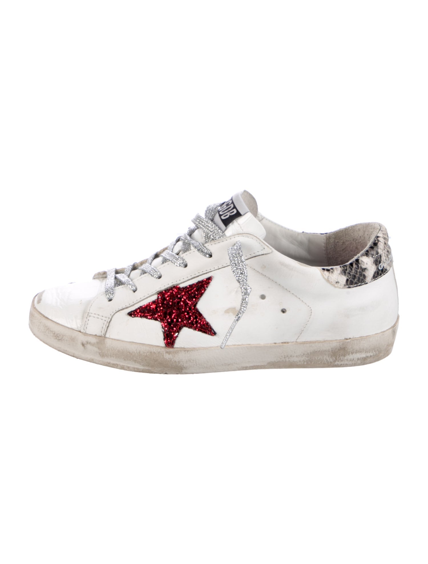 Golden Goose Leather Colorblock Pattern Sneakers - White Sneakers ...