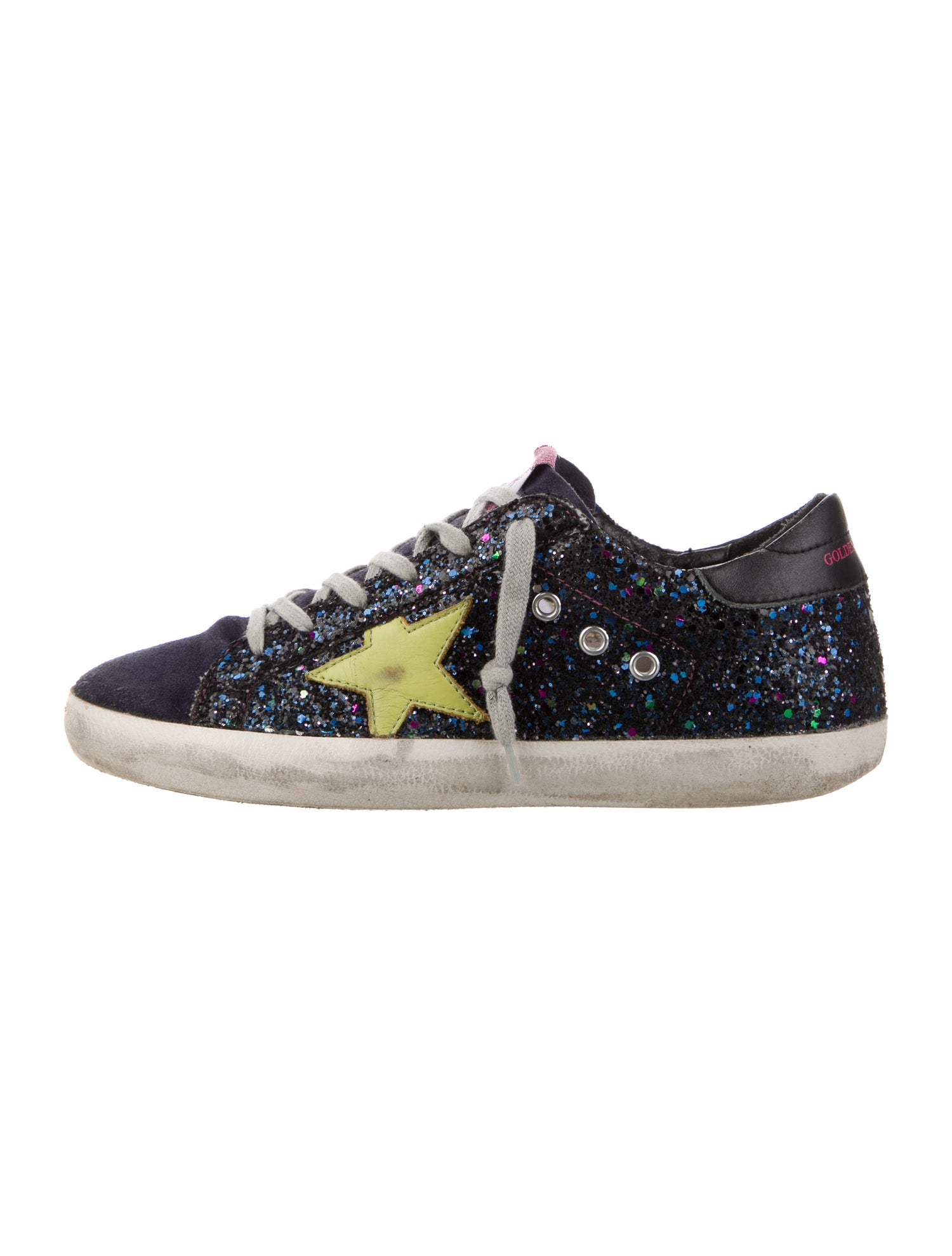 Golden Goose Glitter Glitter Accents Sneakers - Black Sneakers, Shoes ...
