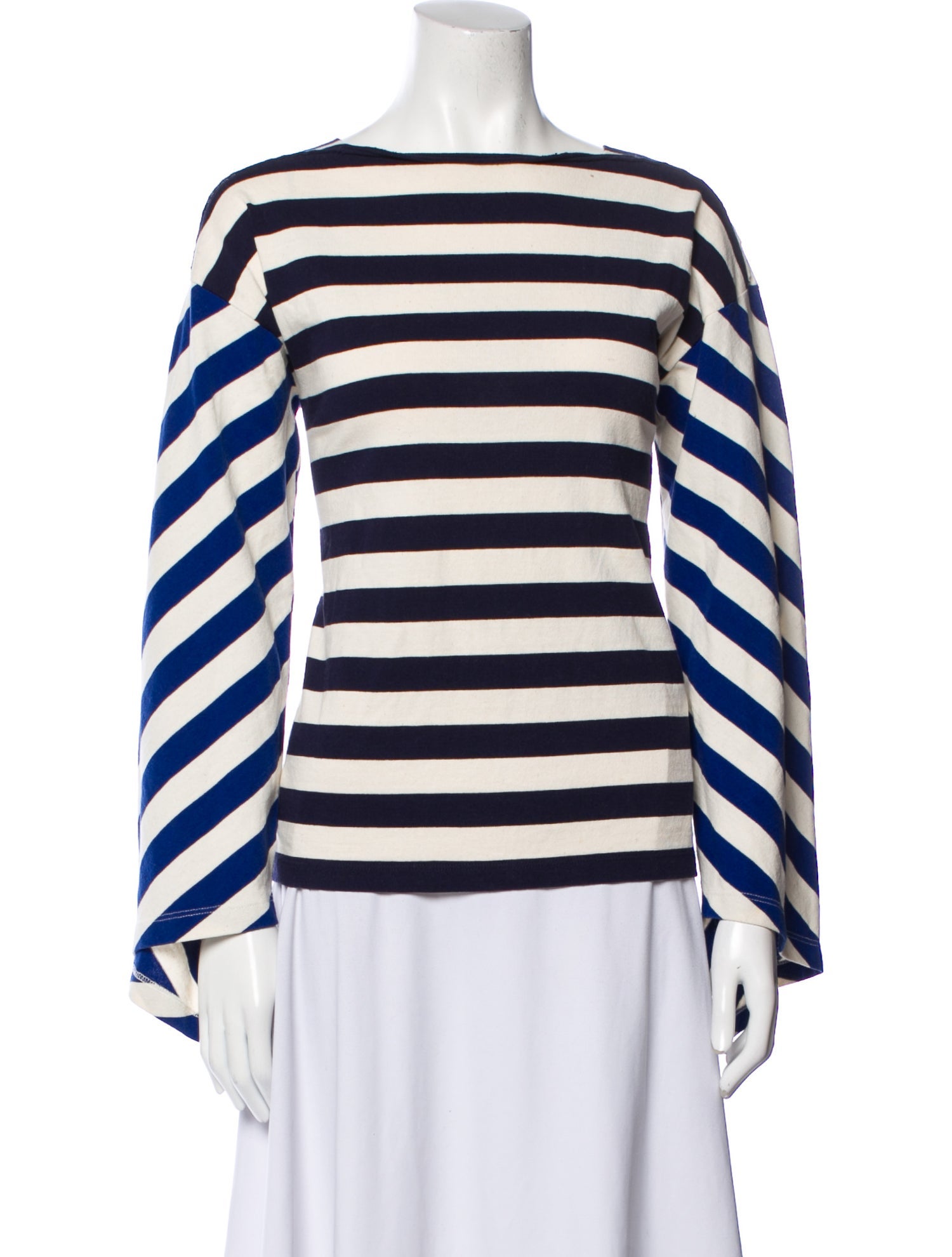 palmer//harding Striped Long Sleeve Button-Up Top w/ Tags - Blue Tops ...