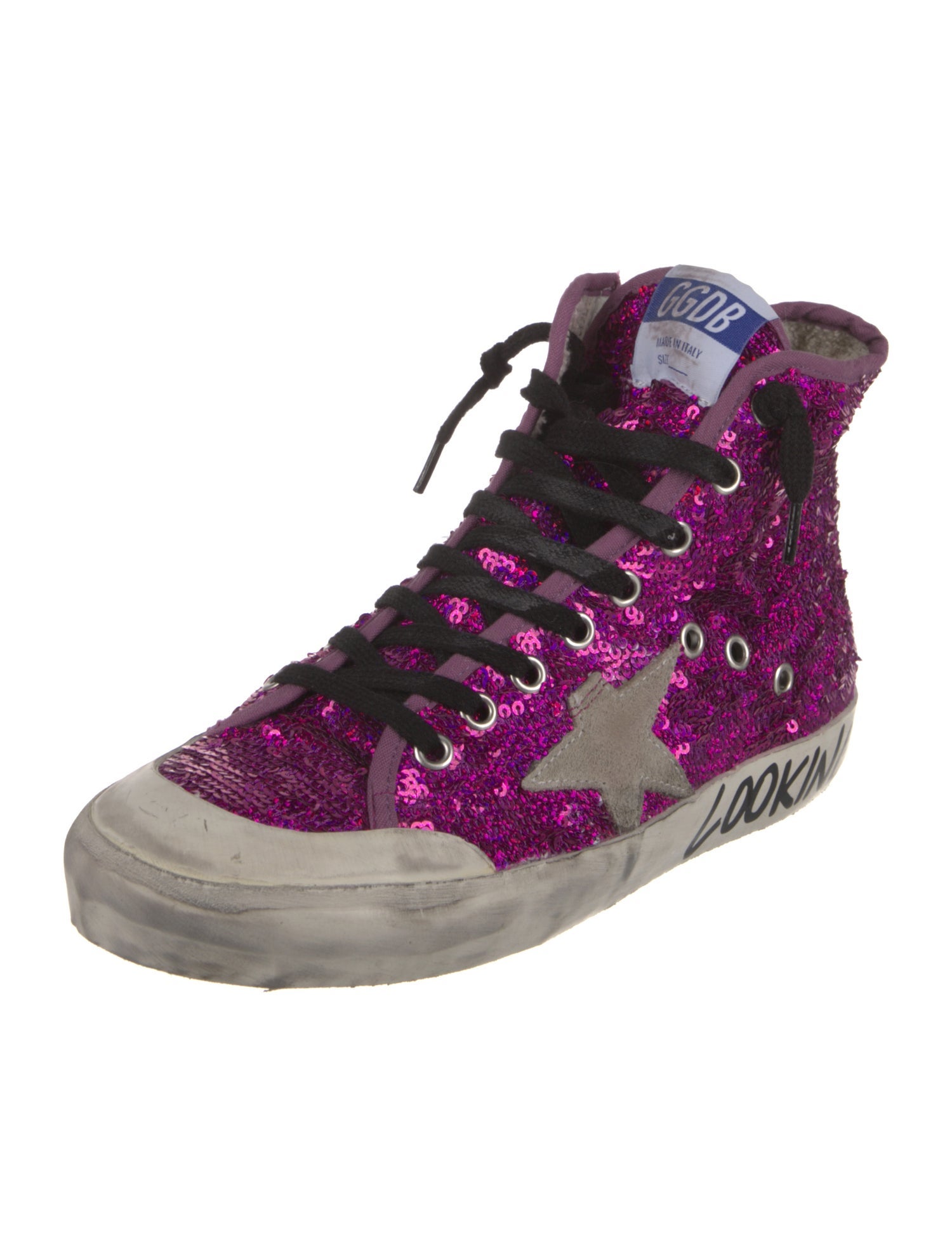 Golden Goose Sequins Printed Sneakers w/ Tags - Purple Sneakers, Shoes ...
