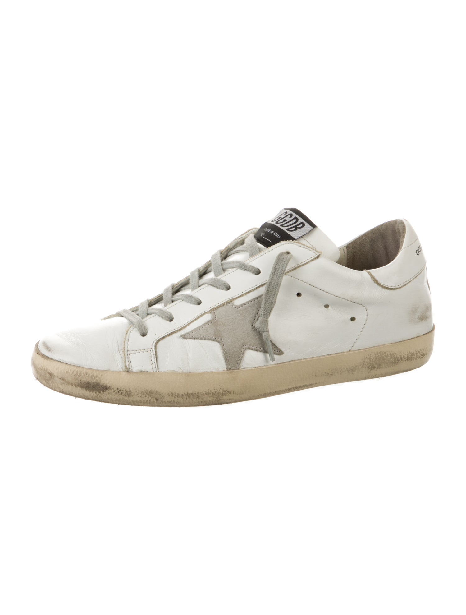 Golden Goose Leather Colorblock Pattern Sneakers - Metallic Sneakers ...