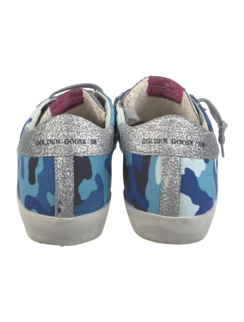 Golden Goose Canvas Printed Sneakers - Blue Sneakers, Shoes - WG5169904 ...