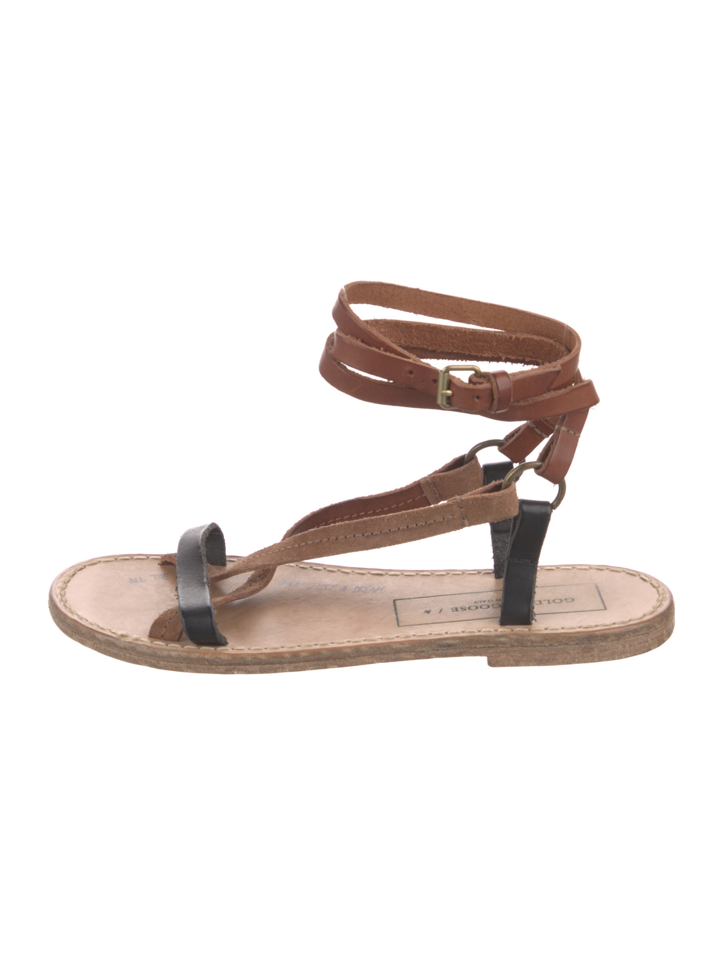 Golden Goose Leather Gladiator Sandals - Neutrals Sandals, Shoes ...
