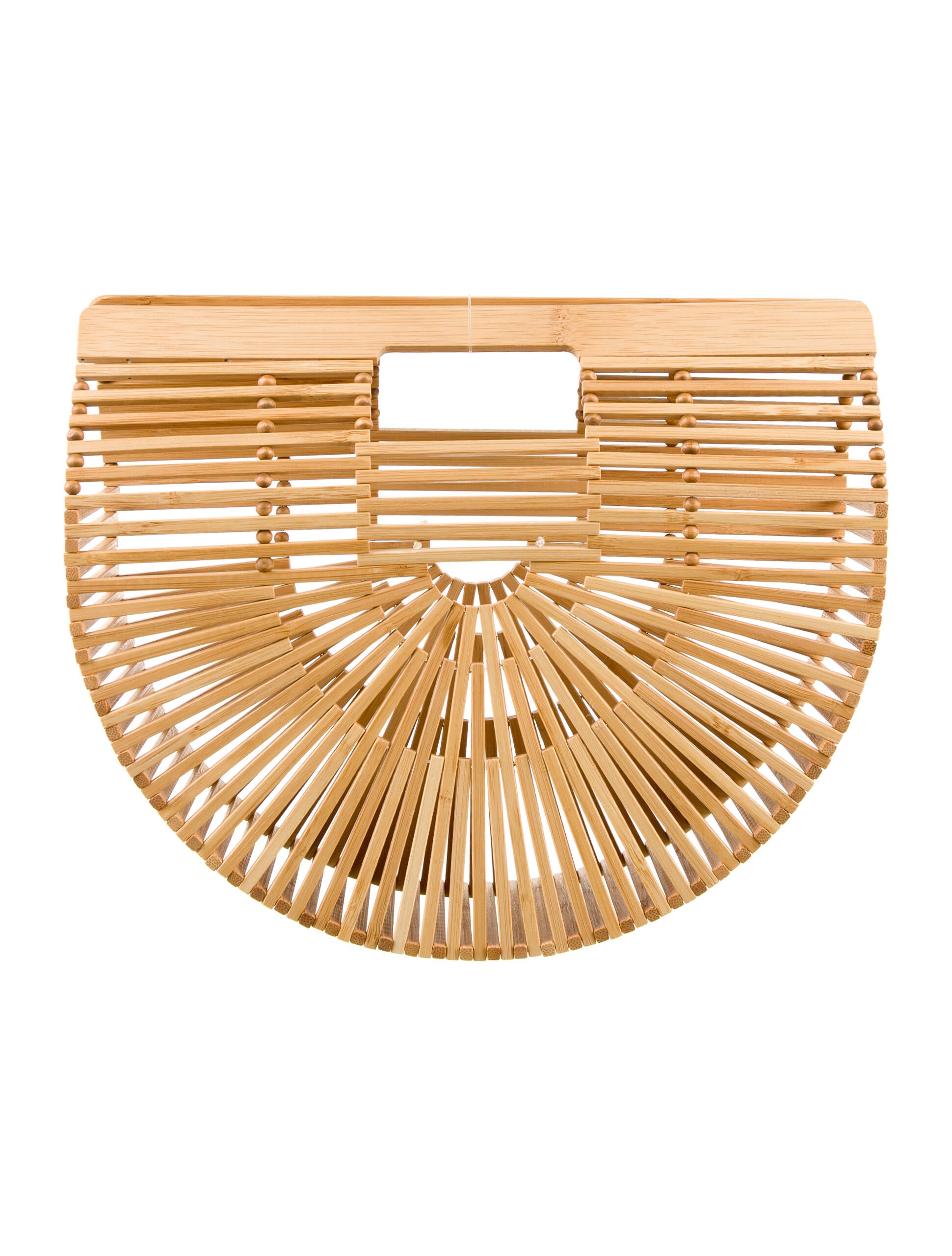 Cult Gaia Fan Ark Bamboo Handle Bag w/ Tags - Neutrals Handle Bags ...