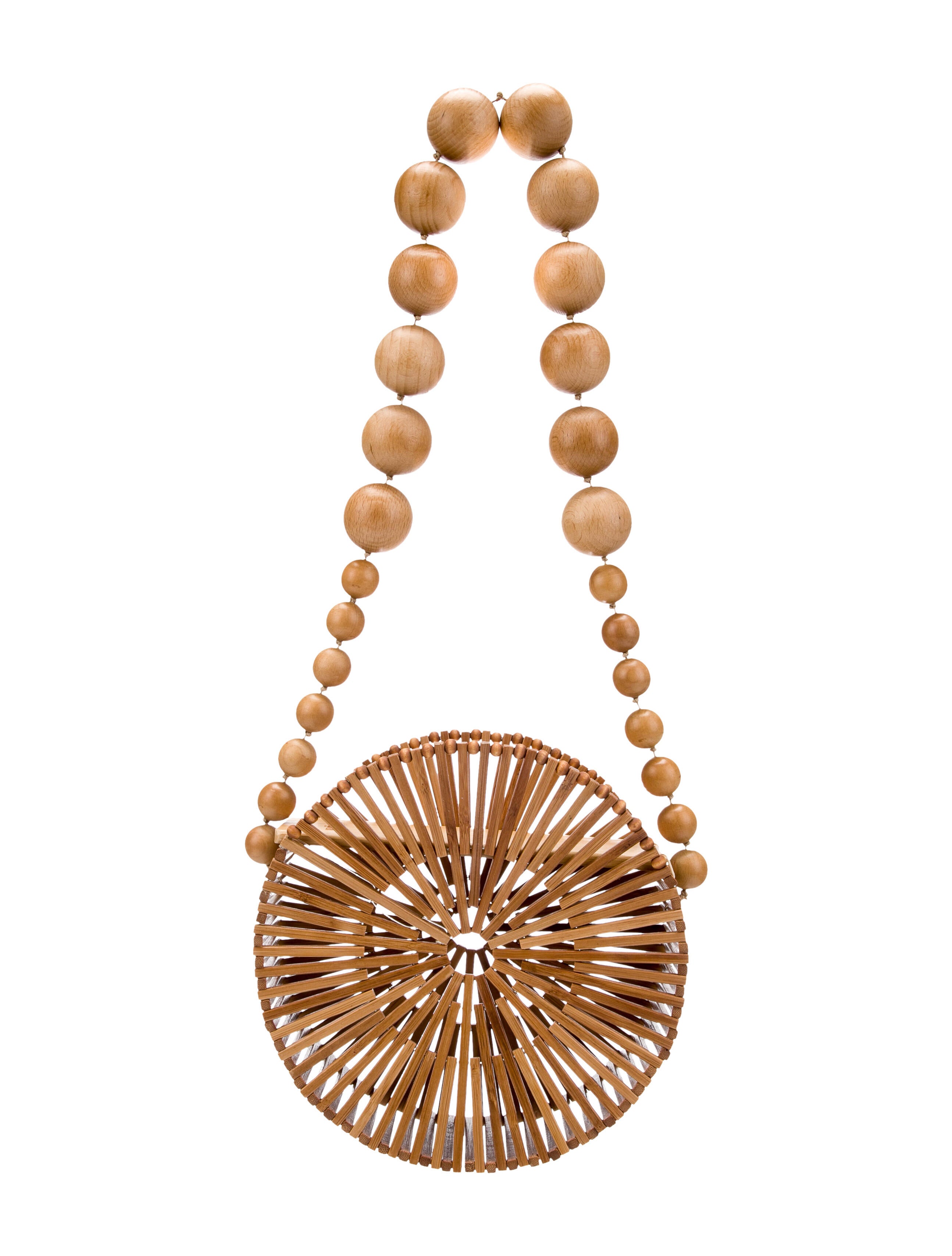 Cult Gaia Luna Bamboo Shoulder Bag - Neutrals Shoulder Bags, Handbags ...