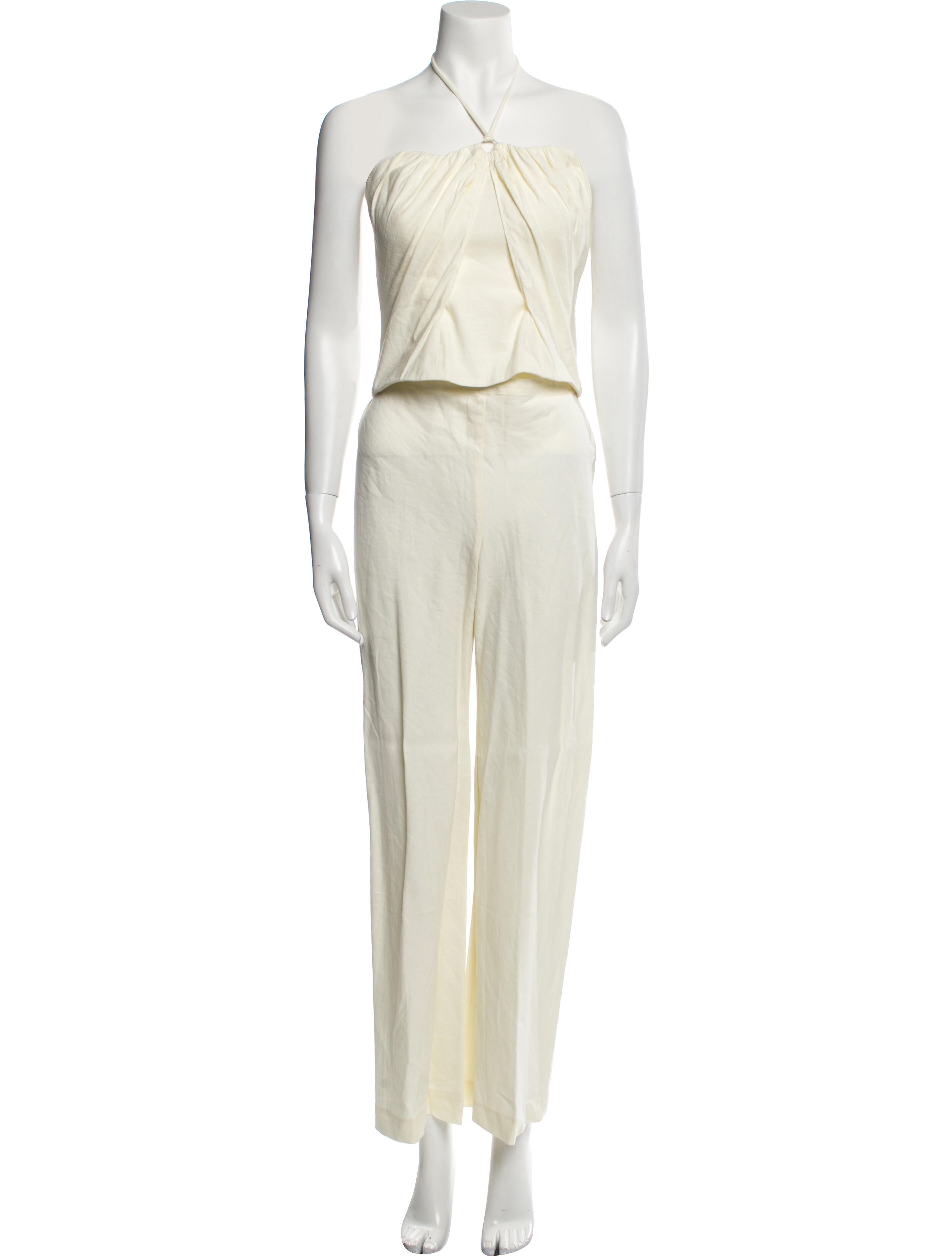 Cult Gaia Bow Accents Pant Set - Neutrals, 11.25" Rise Suits and Sets ...