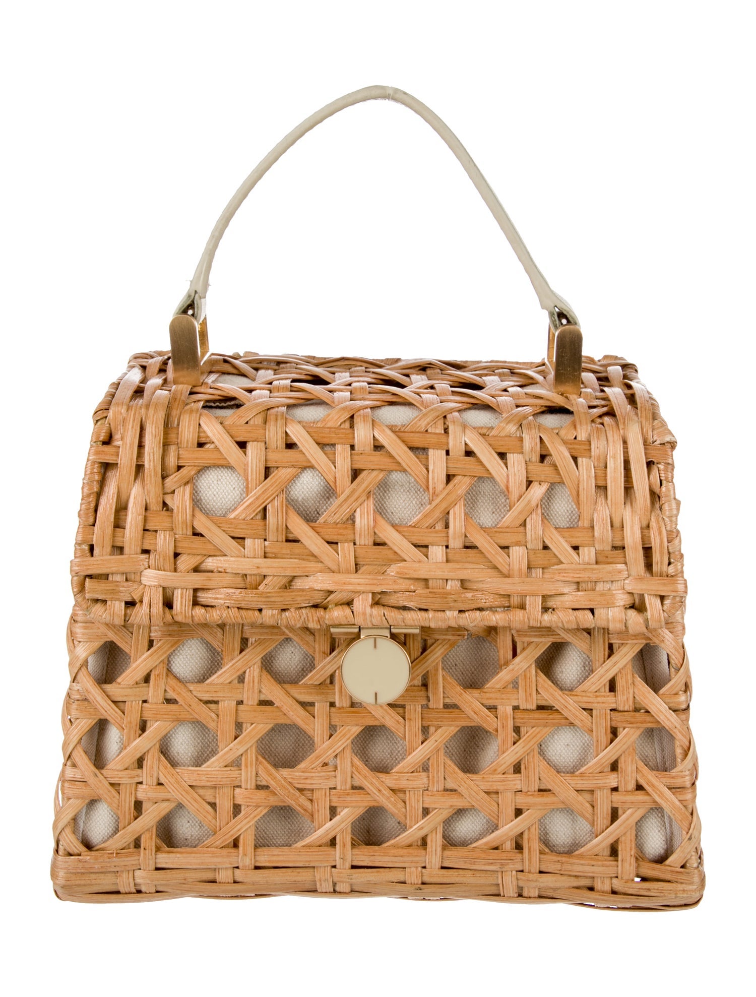 Cult Gaia Sybil Rattan Handle Bag - Neutrals Handle Bags, Handbags ...