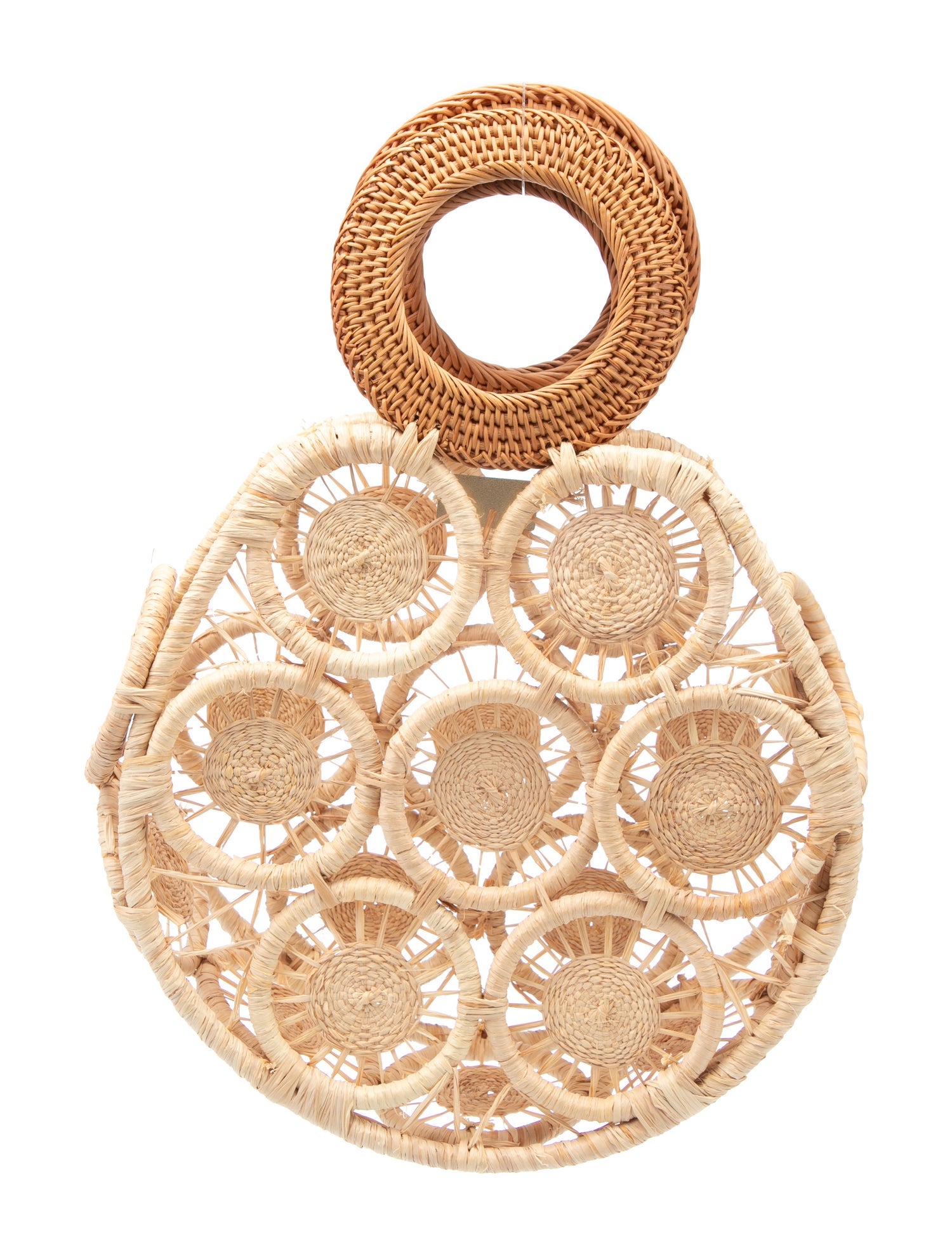 Cult Gaia Straw Top Handle Bag - Neutrals Handle Bags, Handbags ...