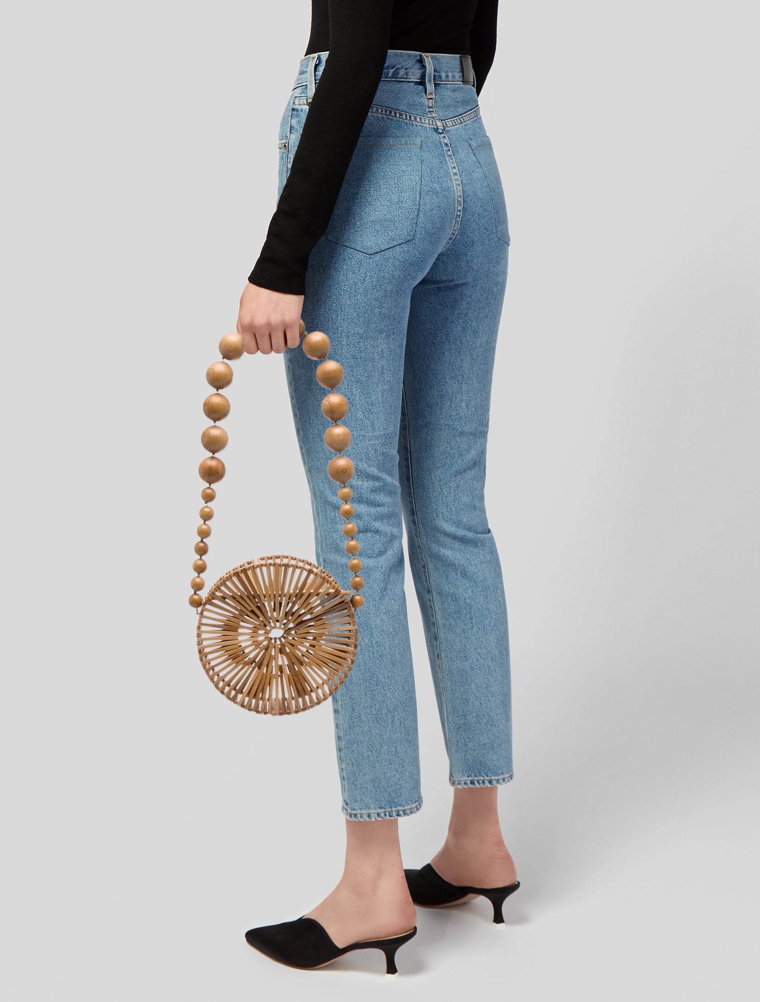 Cult Gaia Bamboo Shoulder Bag - Neutrals Shoulder Bags, Handbags ...