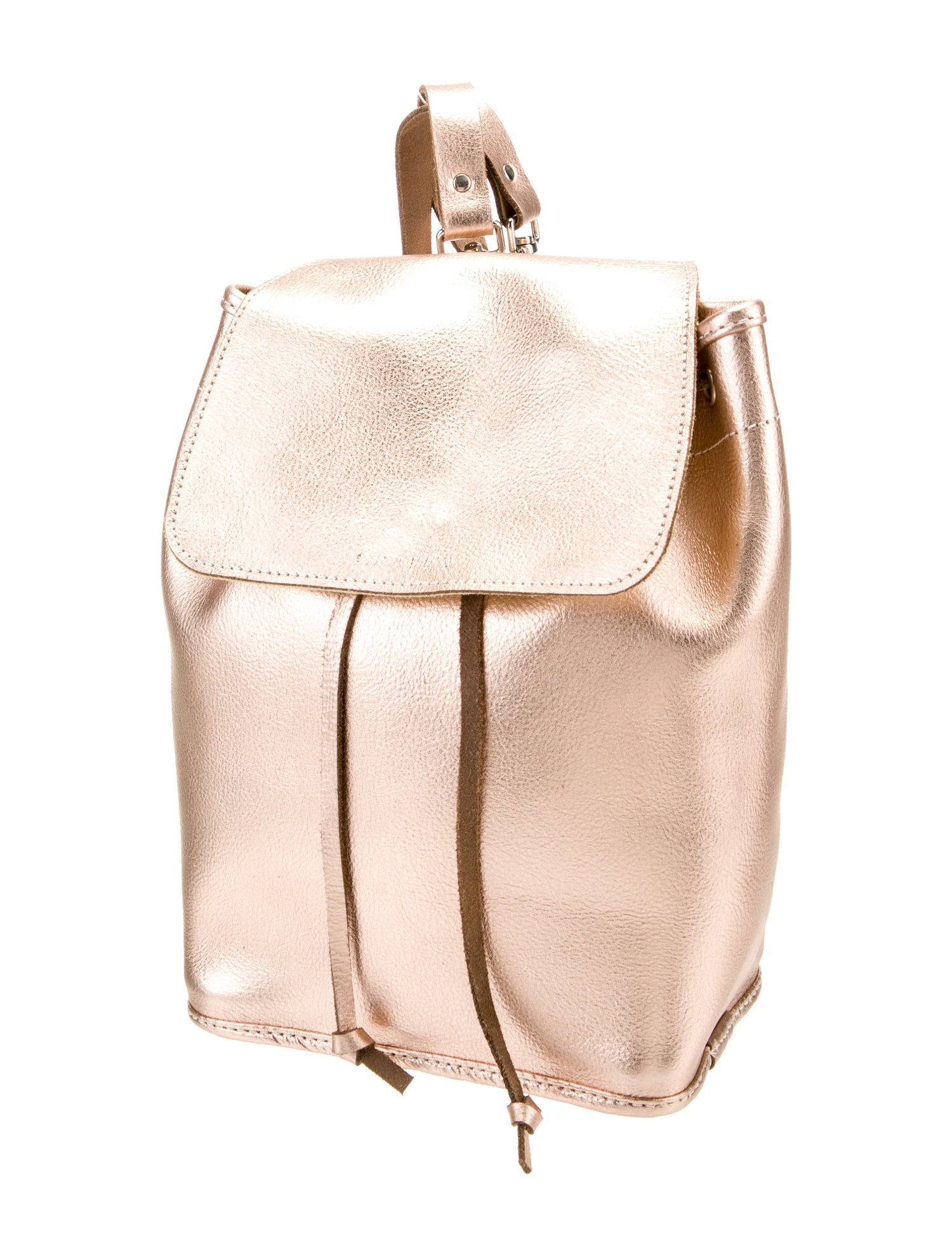 Grafea Metallic Leather Backpack - Metallic Backpacks, Handbags ...