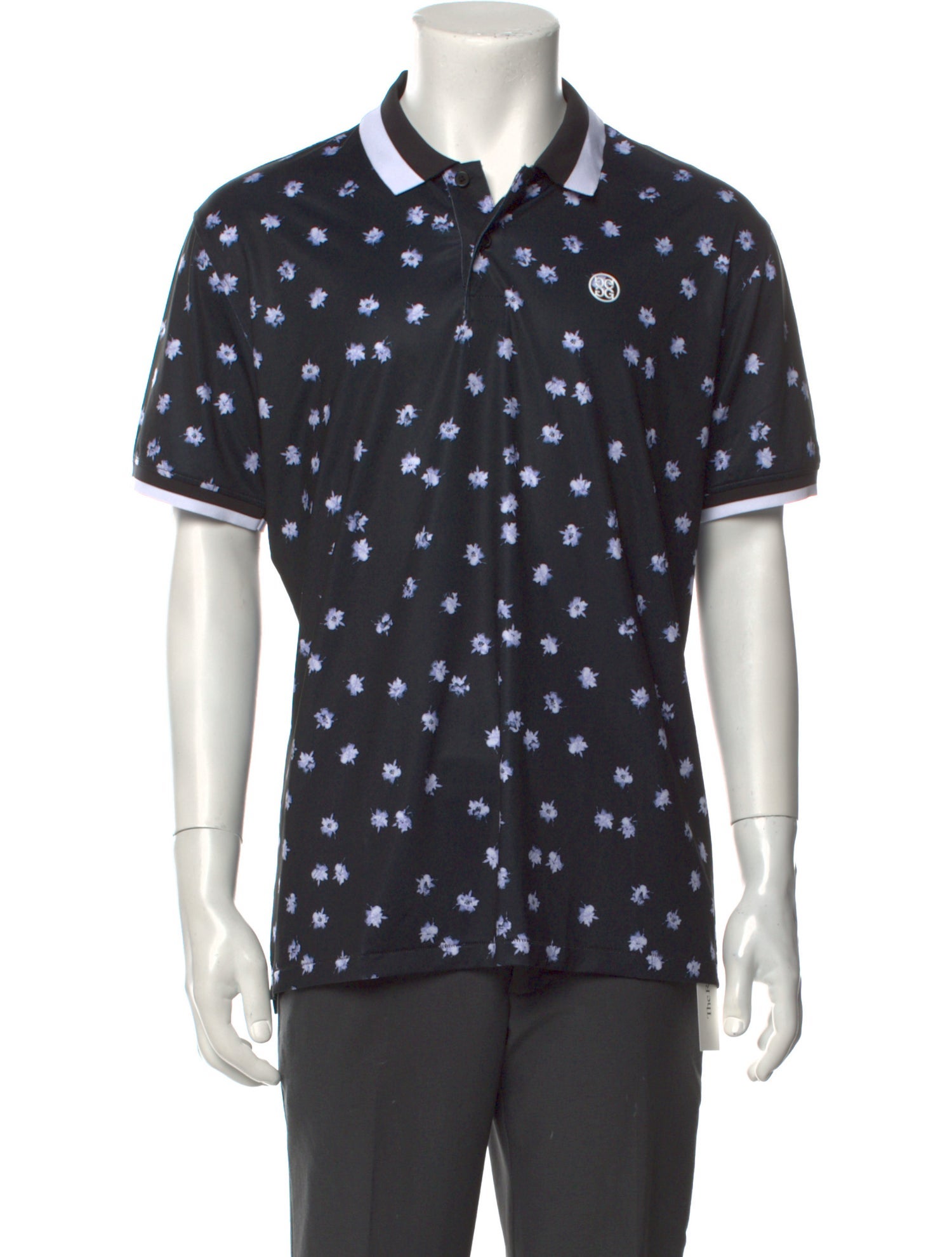 Stüssy Polka Dot Print Collar Polo Shirt - Black Polos, Clothing ...