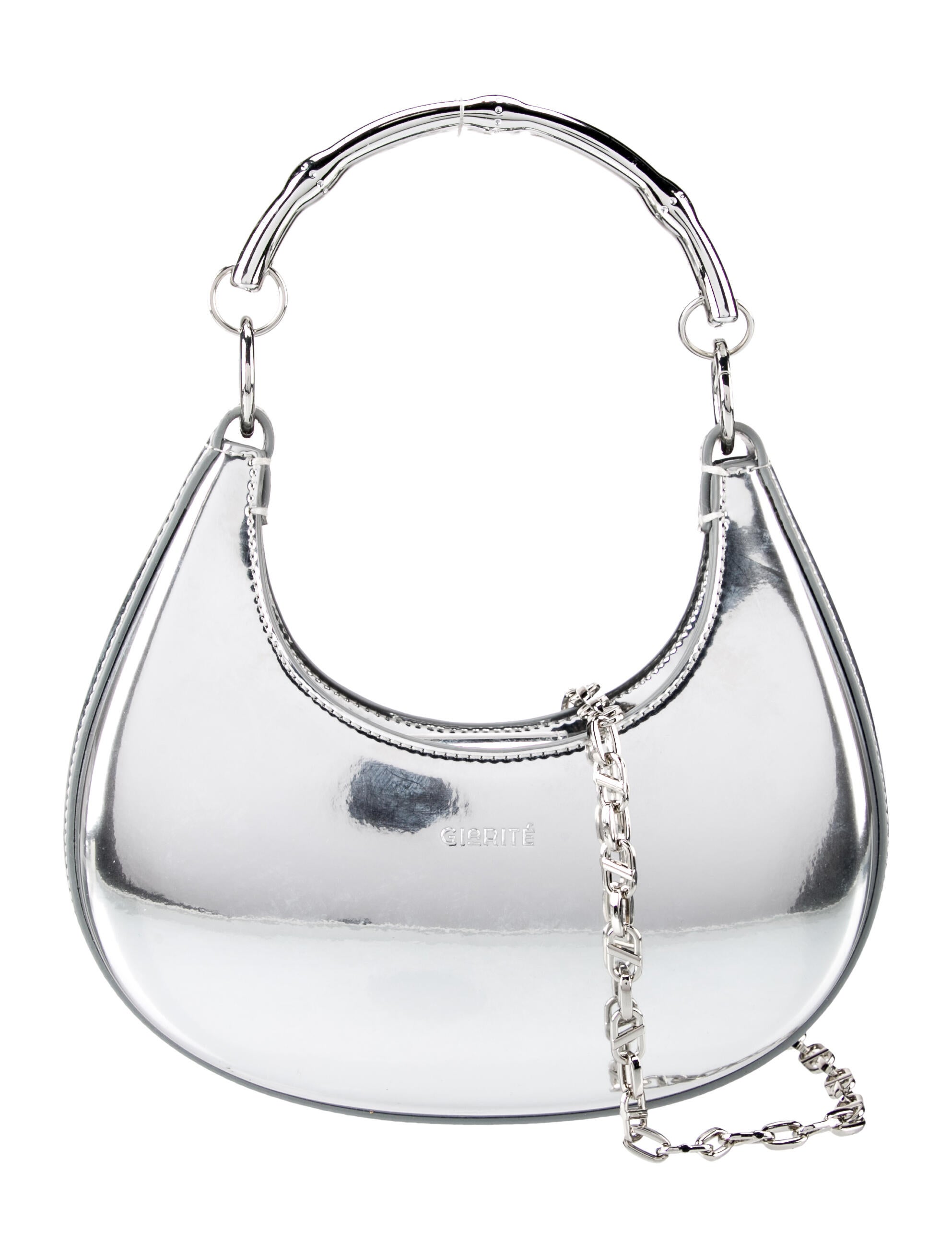 Giarite Patent Leather Handle Bag - Silver Handle Bags, Handbags - WGIRT20011 | The RealReal