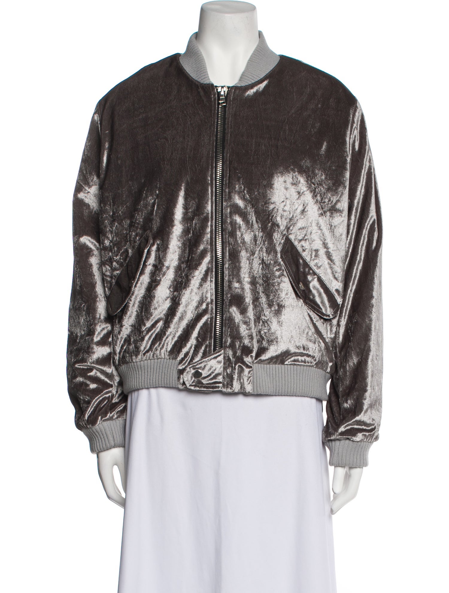 Goldie London Bomber Jacket - Grey Jackets, Clothing - WGONJ20001 | The ...