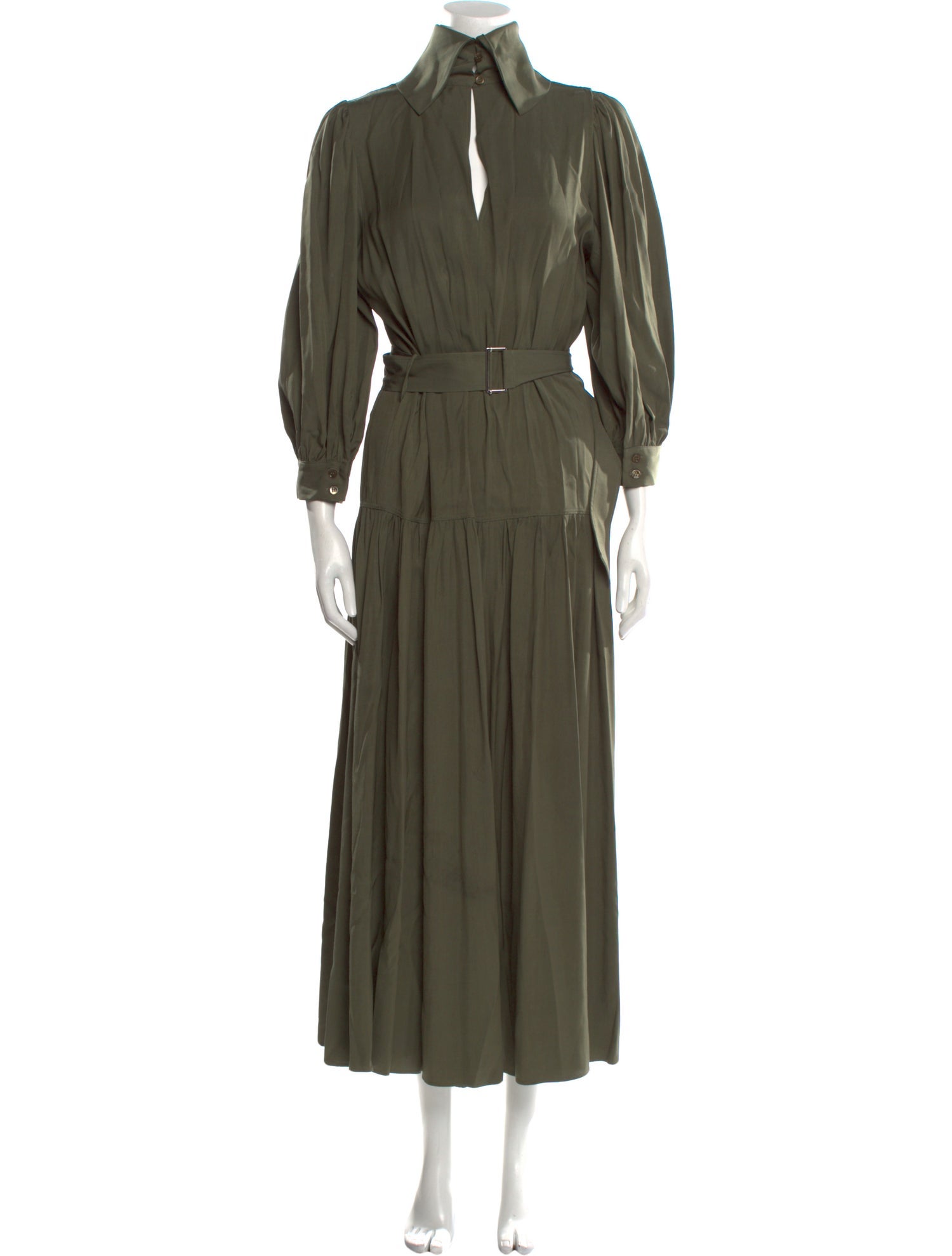 Goop G. Label V-Neck Long Dress - Green Dresses, Clothing - WGOOP27338 ...