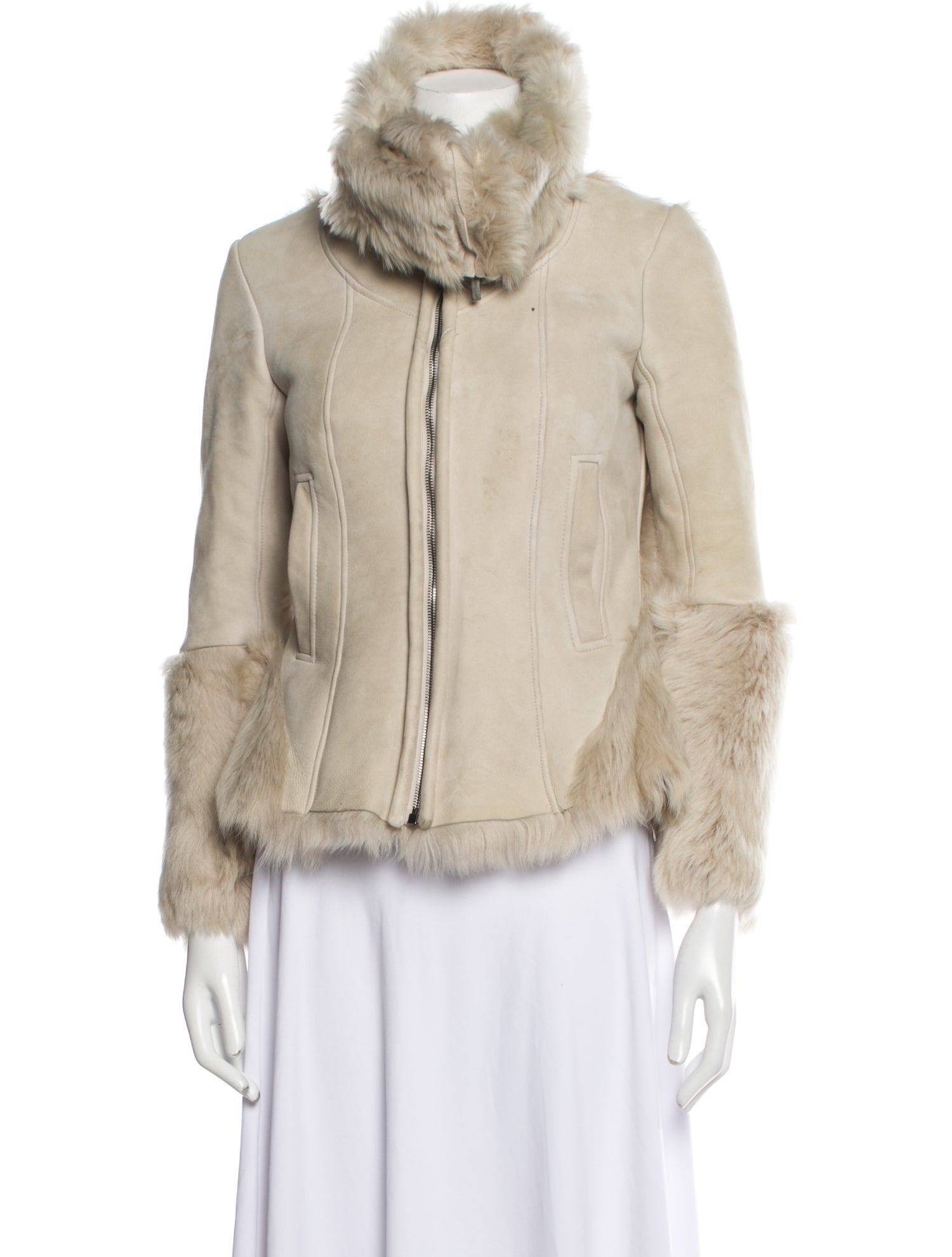 Gentry Portofino Shearling Fur Jacket - Neutrals Jackets, Clothing ...