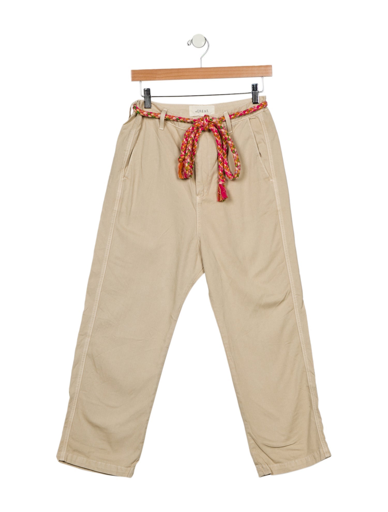 The Great Colorblock Pattern Straight Leg Pants - Neutrals Pants ...