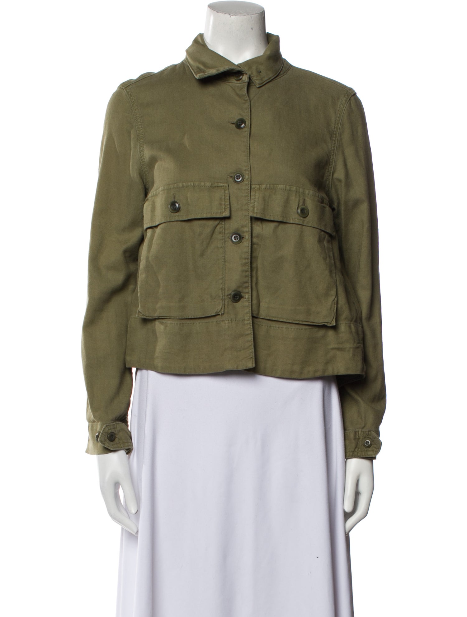 The Great Swingy Army Jacket in beat up Army Utility Jacket - Green ...