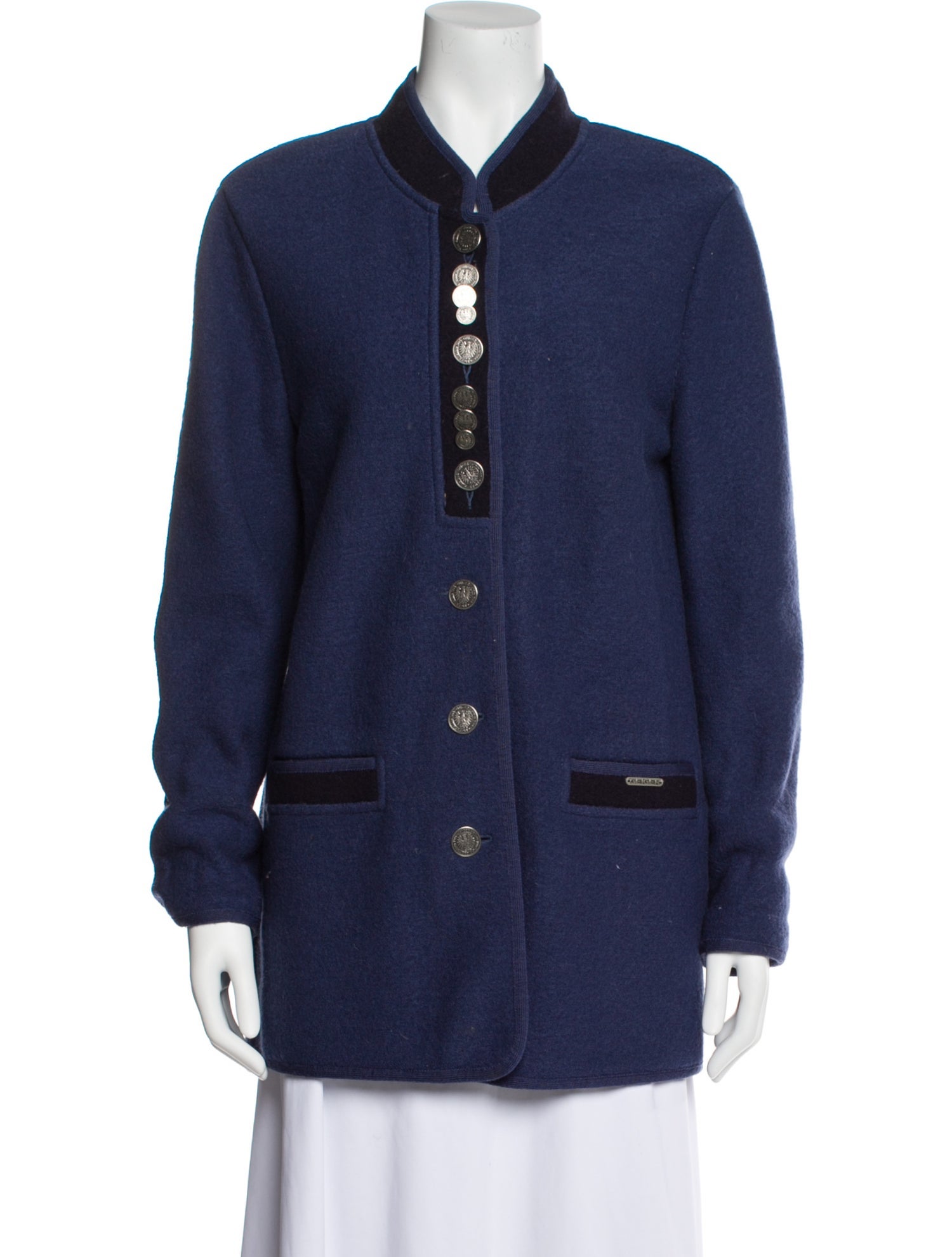 Geiger Wool Jacket - Blue Jackets, Clothing - WGREE21056 | The RealReal