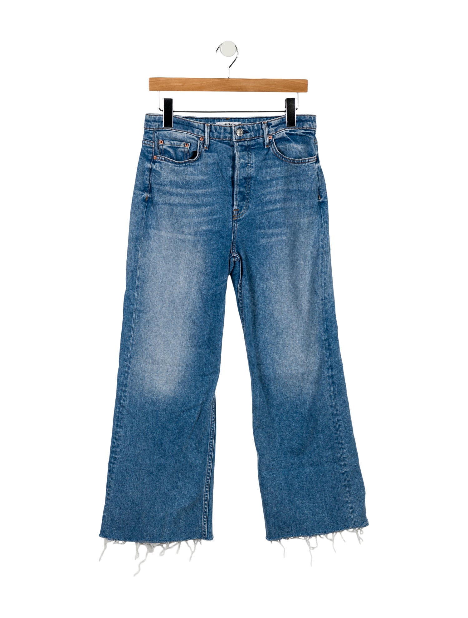 GRLFRND High-Rise Wide Leg Jeans - Blue, 11.25" Rise Jeans, Clothing ...