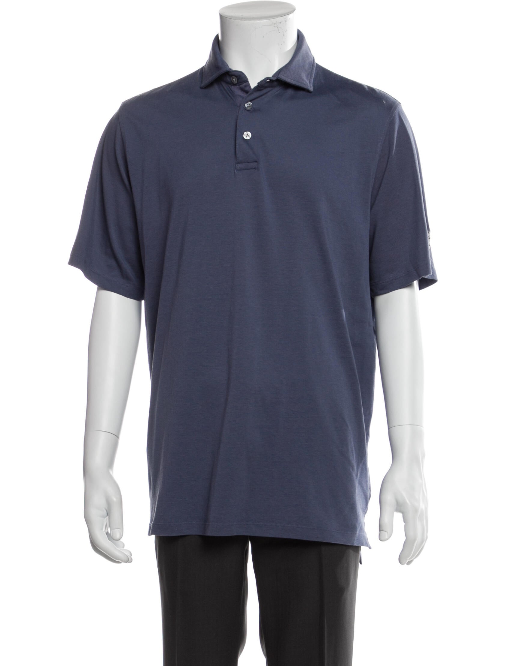 Greyson Collar Short Sleeve Polo Shirt - Blue Polos, Clothing ...
