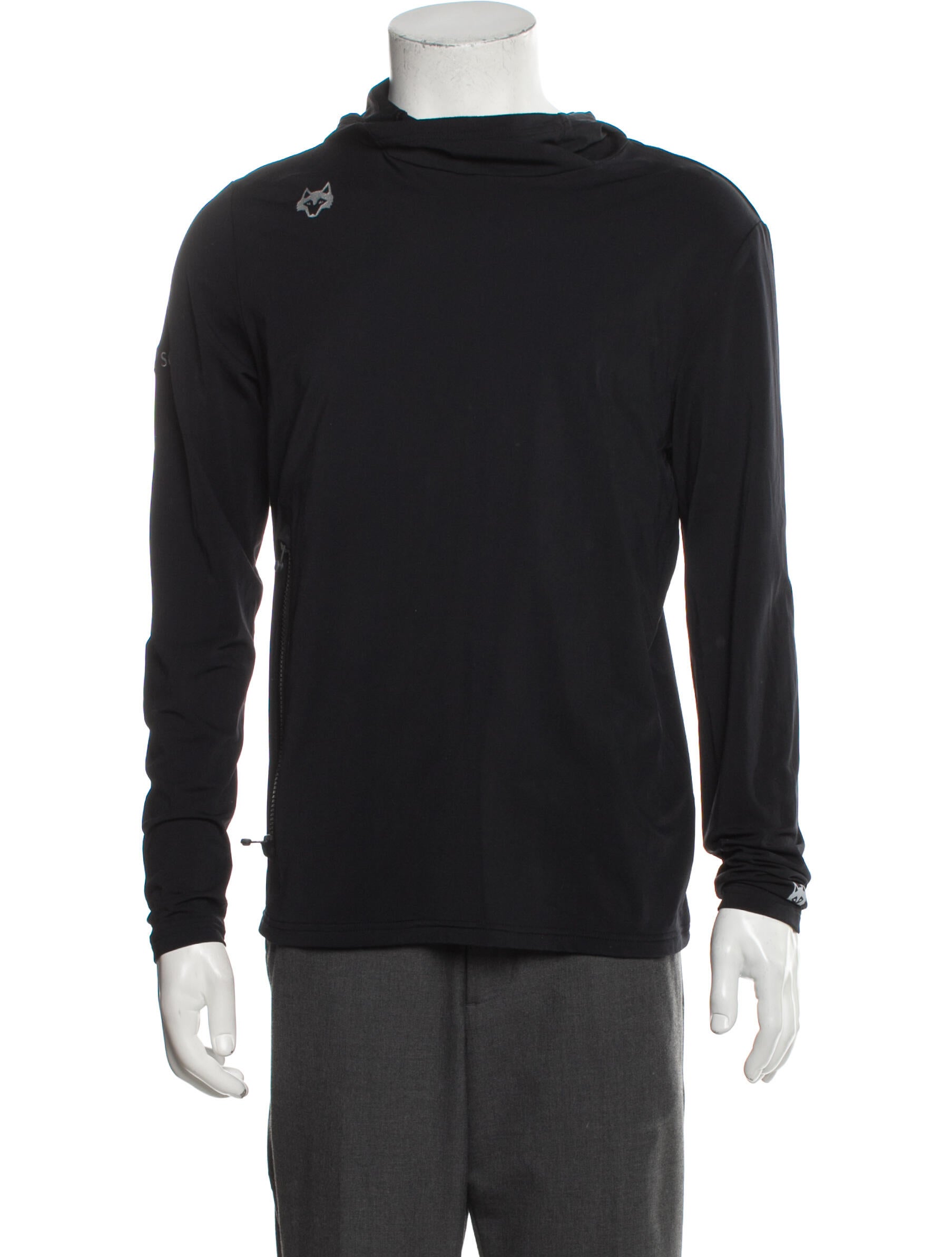 Greyson Mock Neck Long Sleeve Hoodie - Black Sweatshirts & Hoodies ...