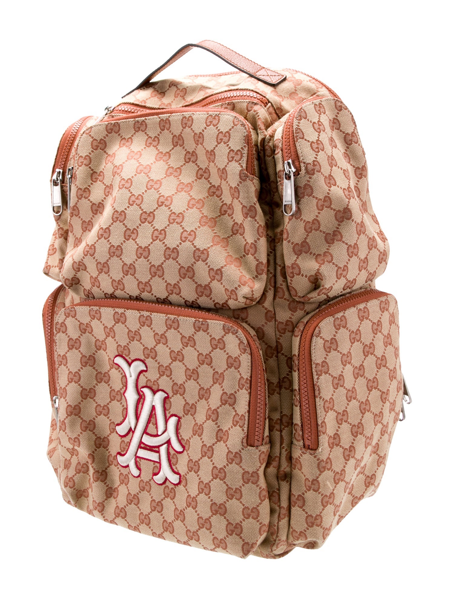 Gucci x MLB GG Canvas LA Dodgers Large Backpack - Brown Backpacks ...