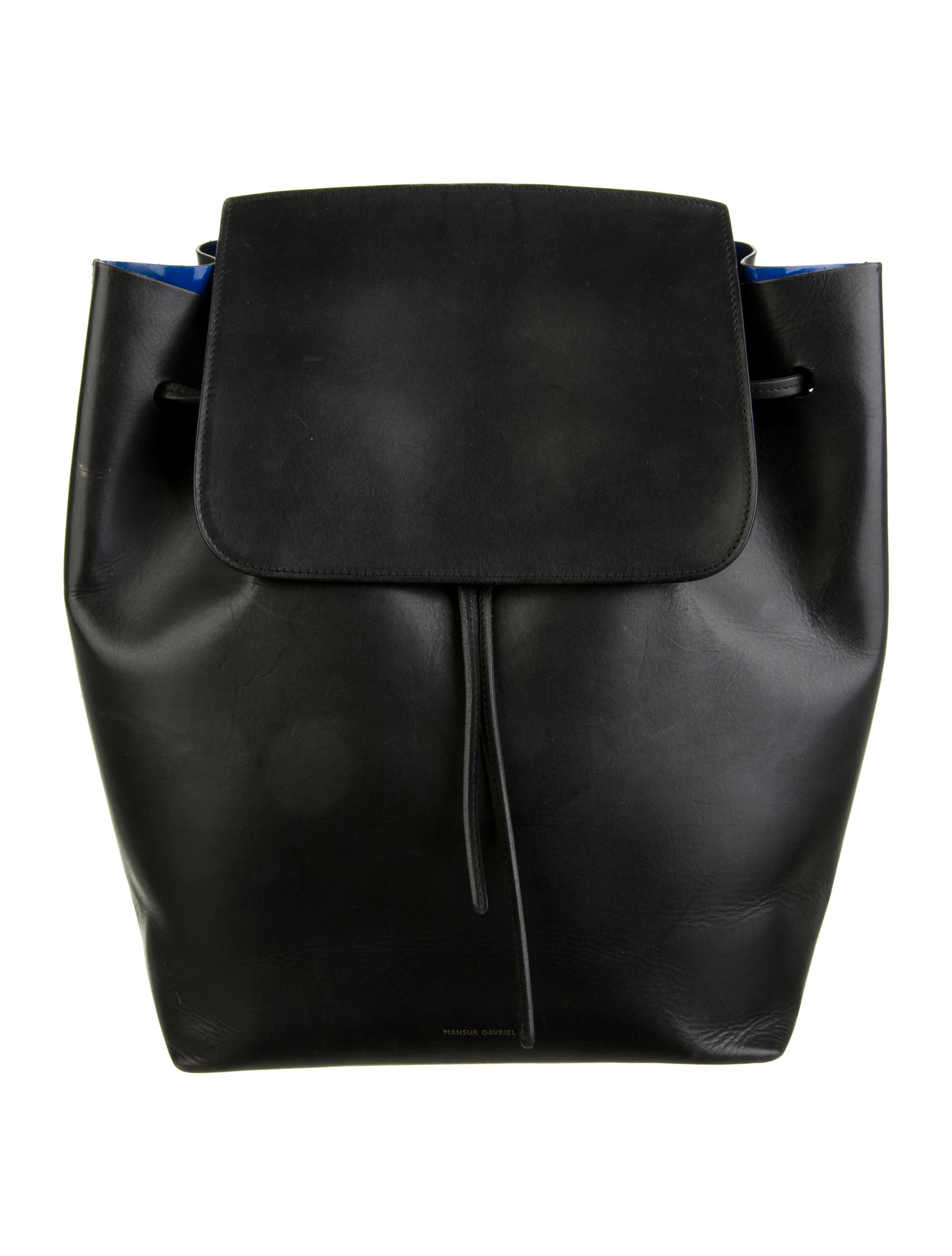 Mansur Gavriel Solid Leather Backpack - Black Backpacks, Handbags ...