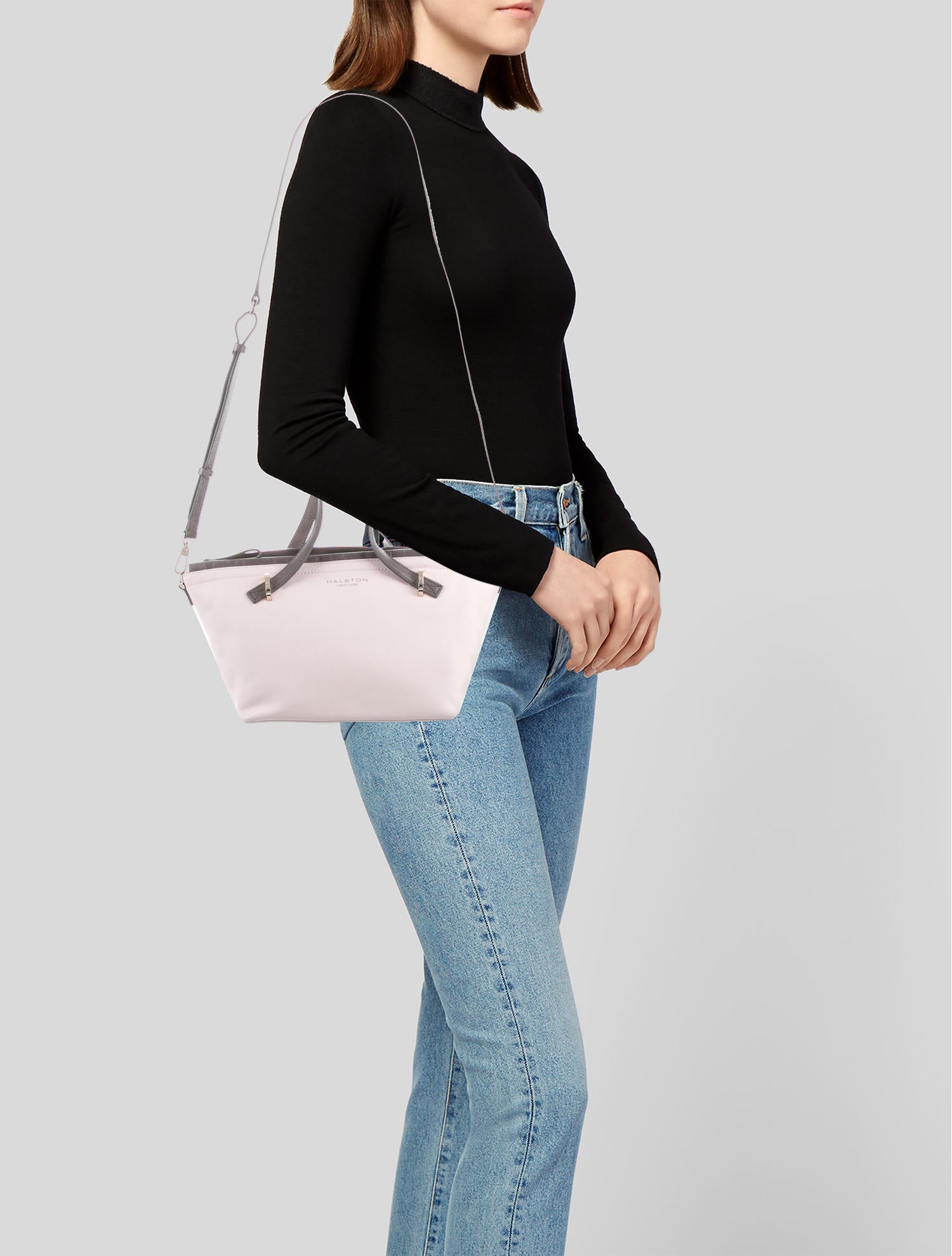 Halston Heritage Leather Crossbody Bag - Grey Crossbody Bags, Handbags ...