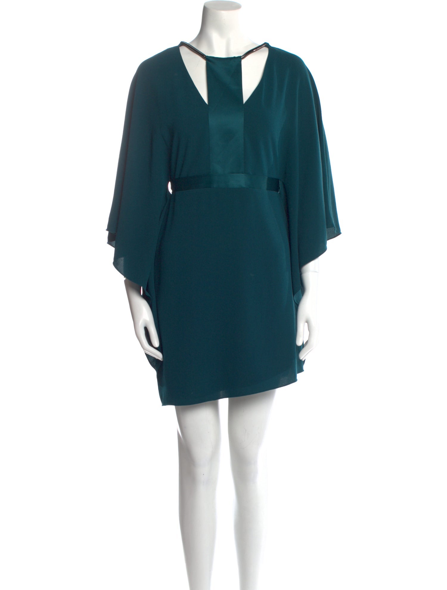 Halston Heritage Cowl Neck Mini Dress Green Dresses Clothing