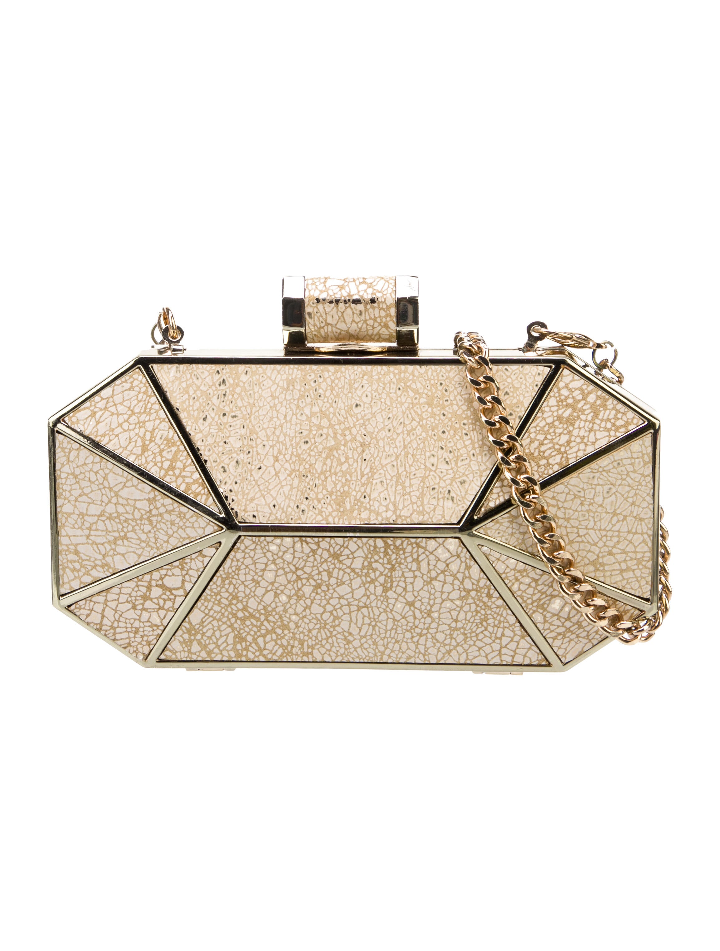 Halston Heritage Geometric Chain Link Crossbody Bag - Neutrals ...