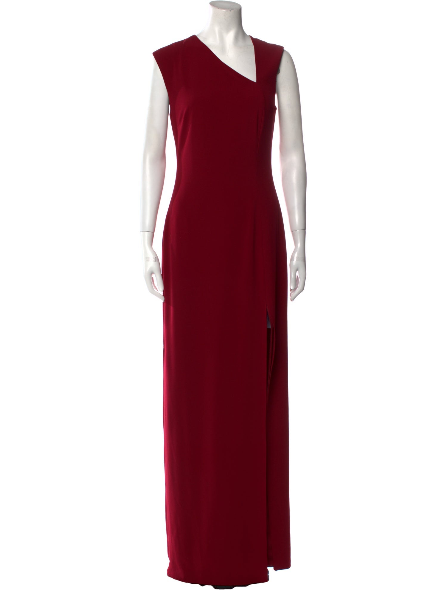 Halston Heritage V Neck Long Dress Red Dresses Clothing Wh162045